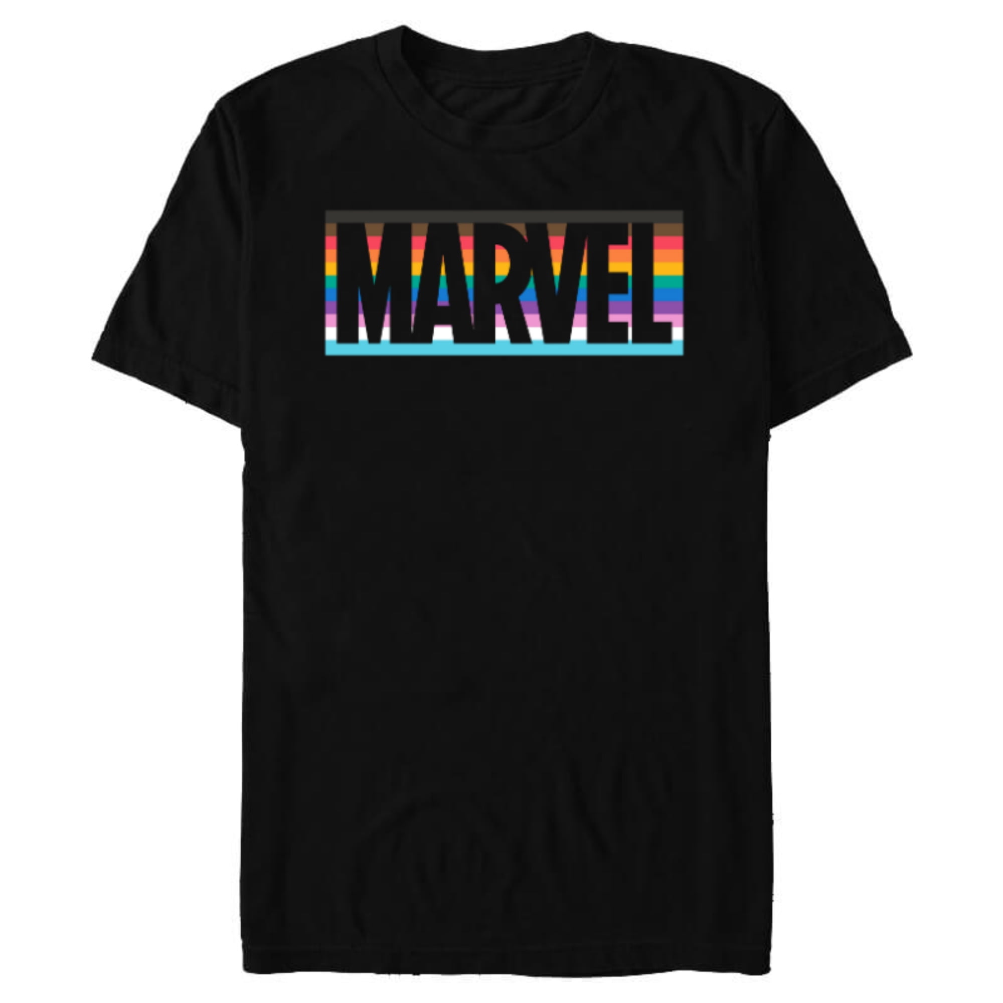 Marvel Pride Inclusive Rainbow Colors Logo - Short Sleeve Blended T ...