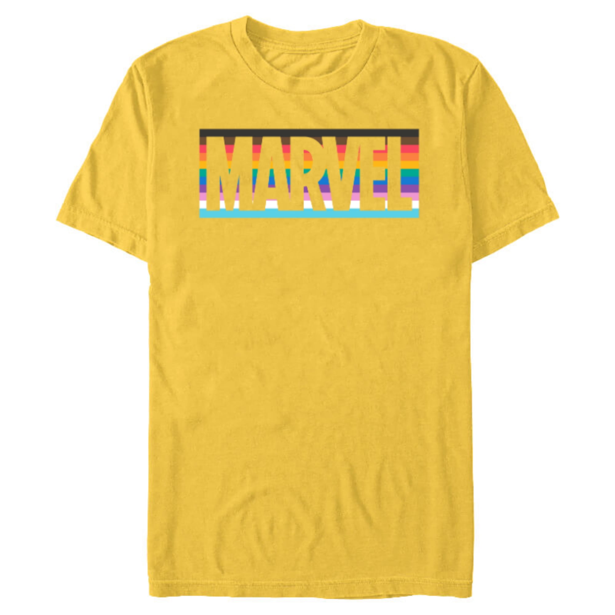 Marvel Pride Inclusive Rainbow Colors Logo - Short Sleeve Blended T ...