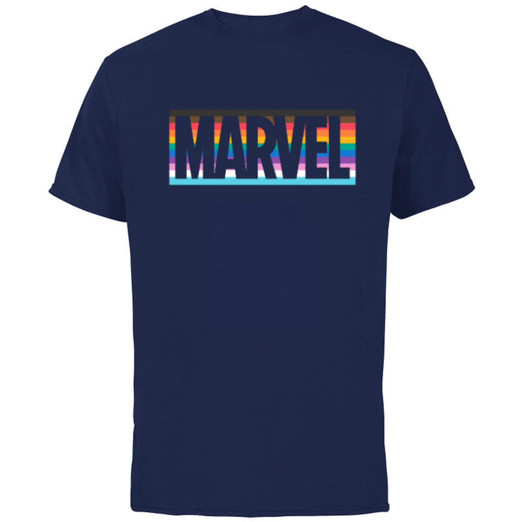 Marvel Pride Inclusive Rainbow Colors Logo - Short Sleeve Cotton T ...