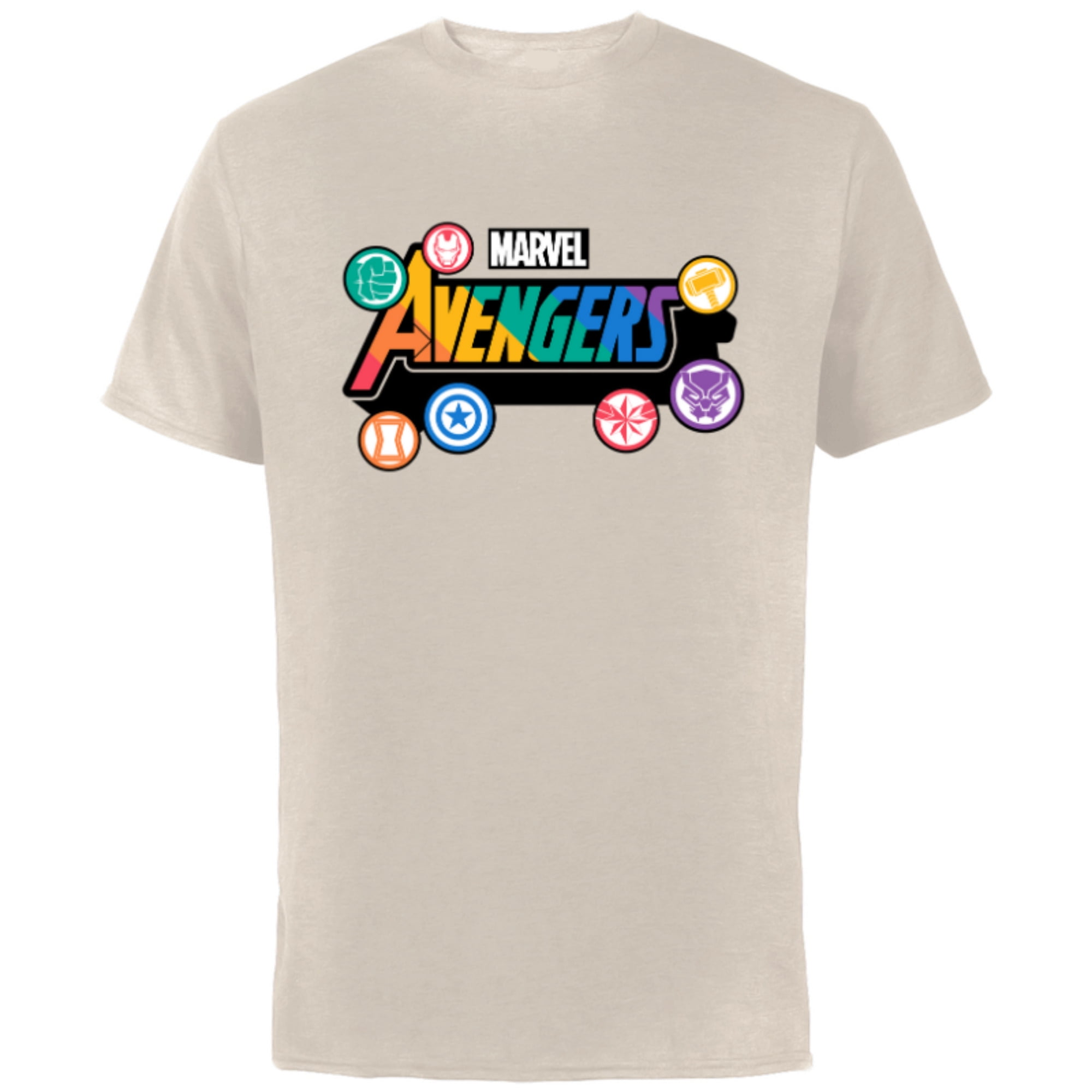 Marvel Pride Rainbow Avengers Logo Proud Heroes Stickers - Short Sleeve ...