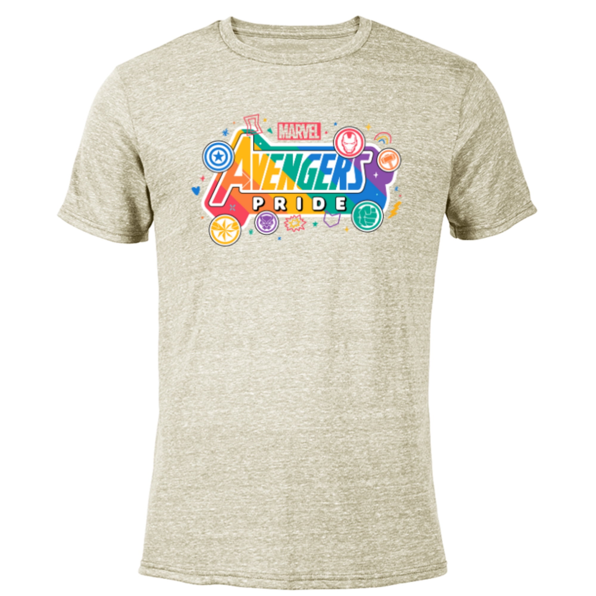 Marvel Pride Rainbow Avengers Pride Hero Icons & Doodles- Short Sleeve ...