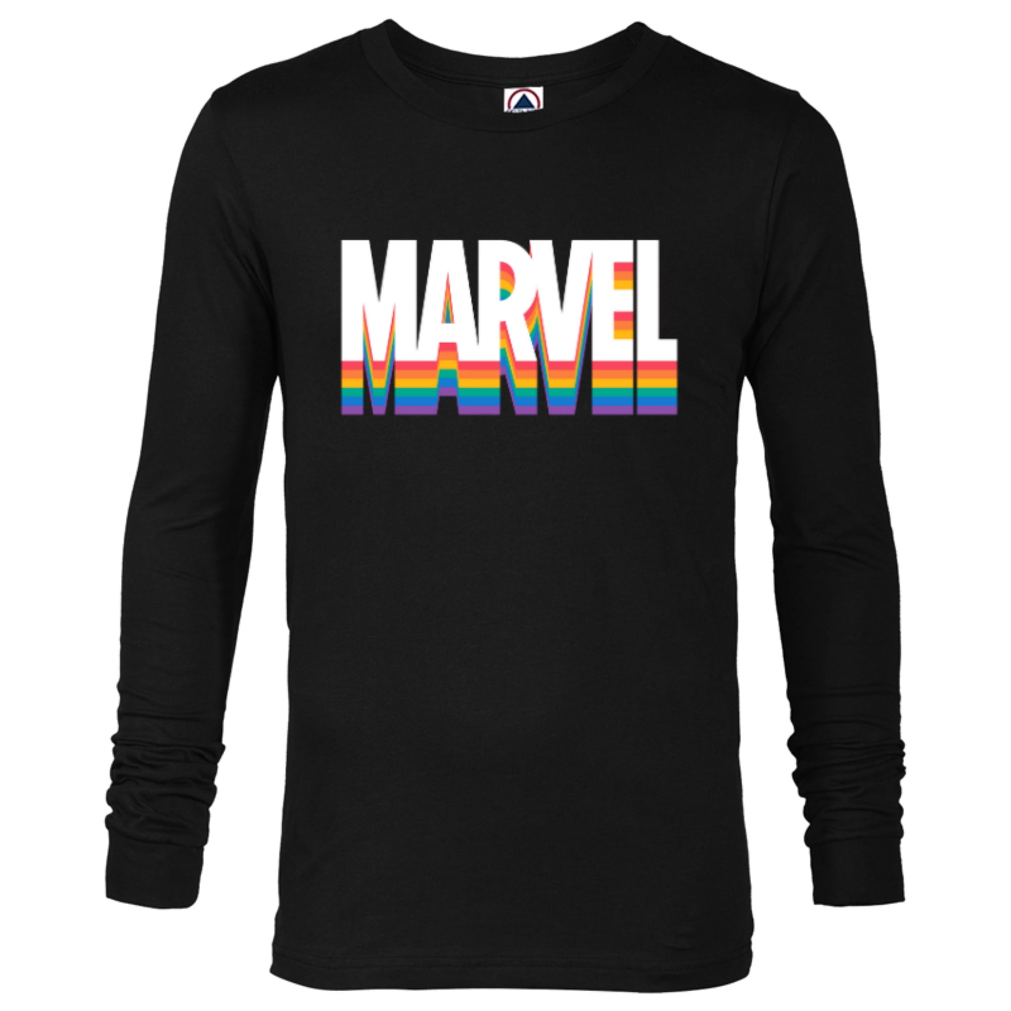 Marvel Pride Rainbow Marvel Logo Super Hero Pride- Long Sleeve T-Shirt ...
