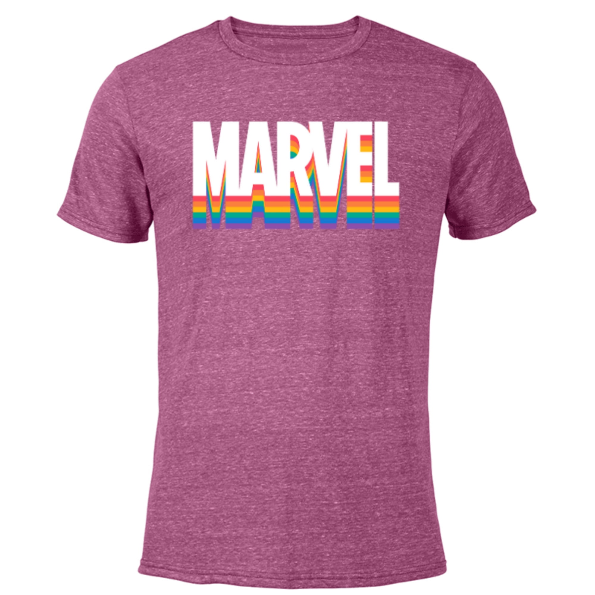 Marvel Pride Rainbow Marvel Logo Super Hero Pride- Short Sleeve Blended T-Shirt for Adults ...