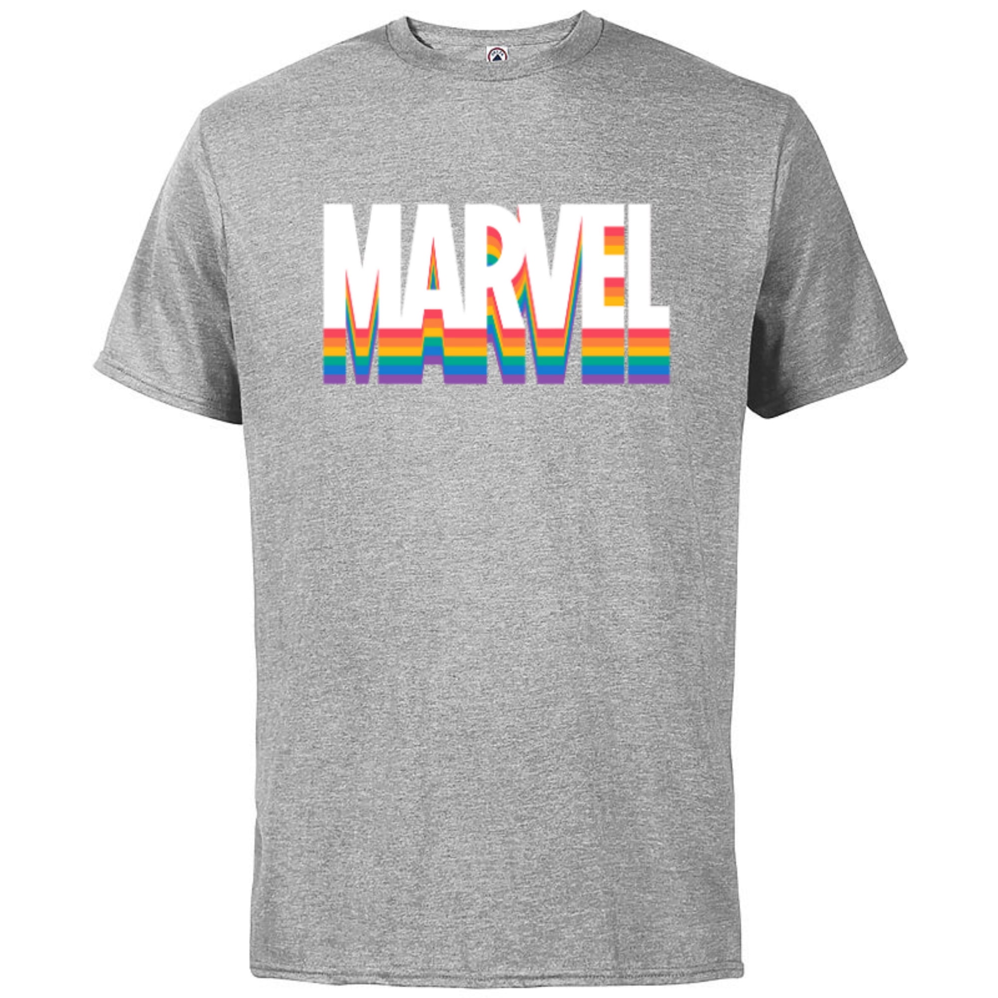 Marvel Pride Rainbow Marvel Logo Super Hero Pride- Short Sleeve Cotton ...