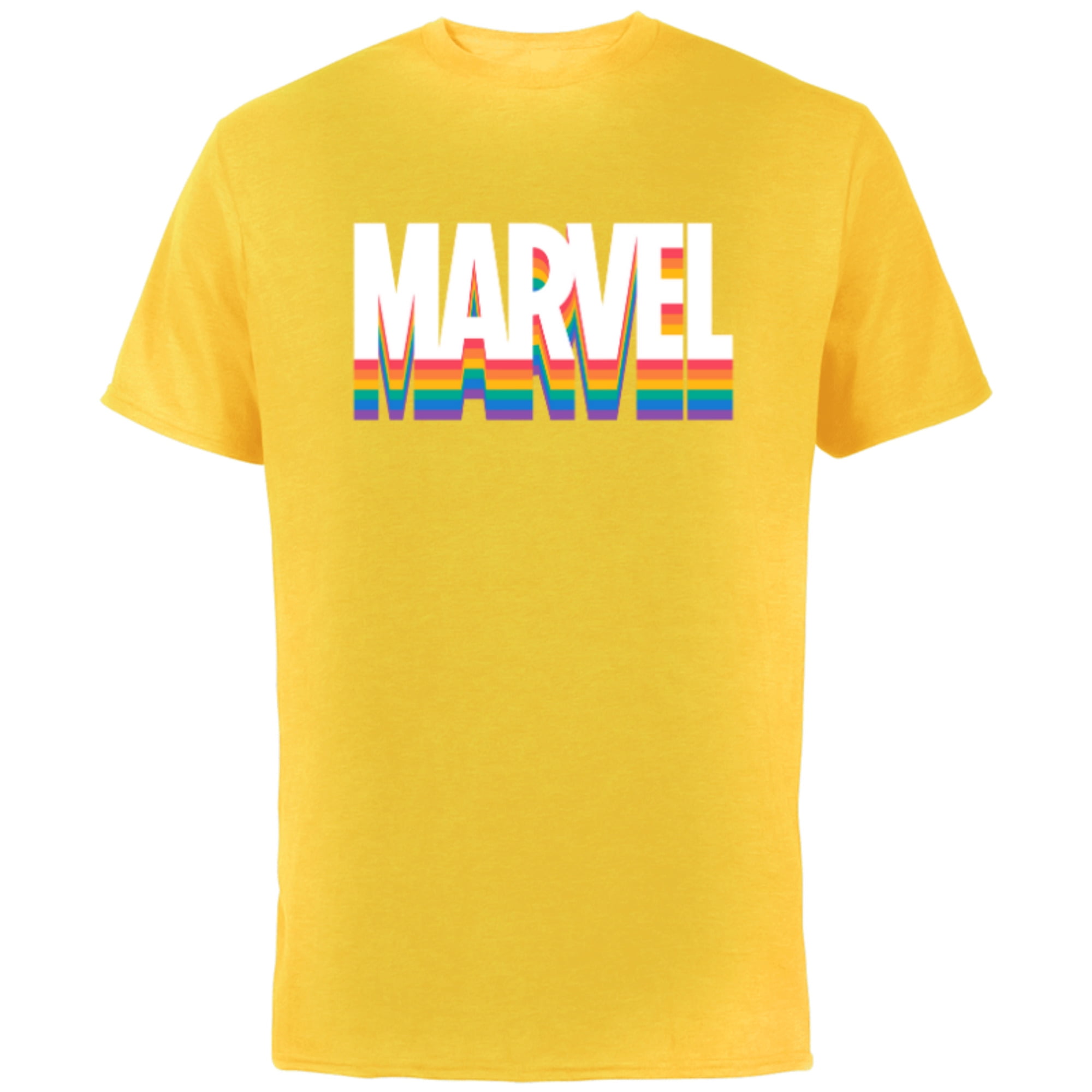 Marvel Pride Rainbow Marvel Logo Super Hero Pride- Short Sleeve Cotton ...