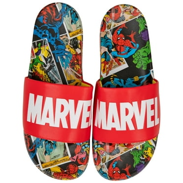 Marvel Comics Superhero Characters Men’s Sandals Slides - Walmart.com