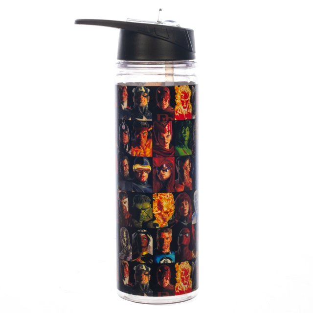 Marvel Retro Character Collage 16 oz. UV Double-Wall Tritan Water ...
