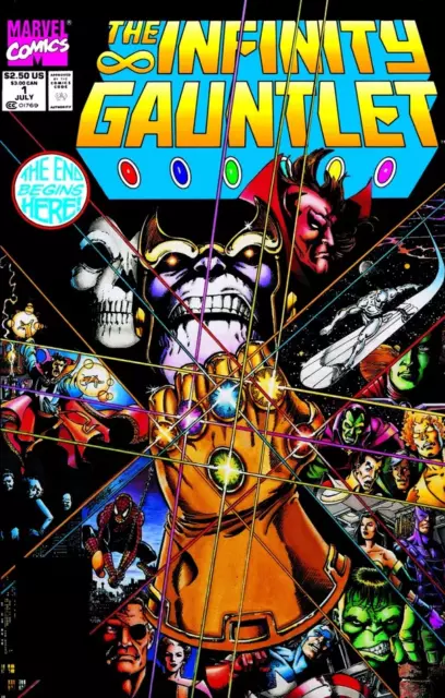 Marvel Retro Infinity Gauntlet Poster NO FRAMED POSTER, Home Decor ...