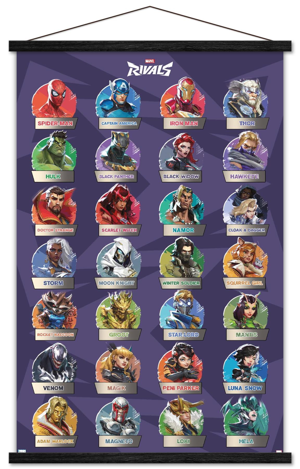Marvel Rivals - Grid Wall Poster with Magnetic Frame, 22.375" x 34 ...