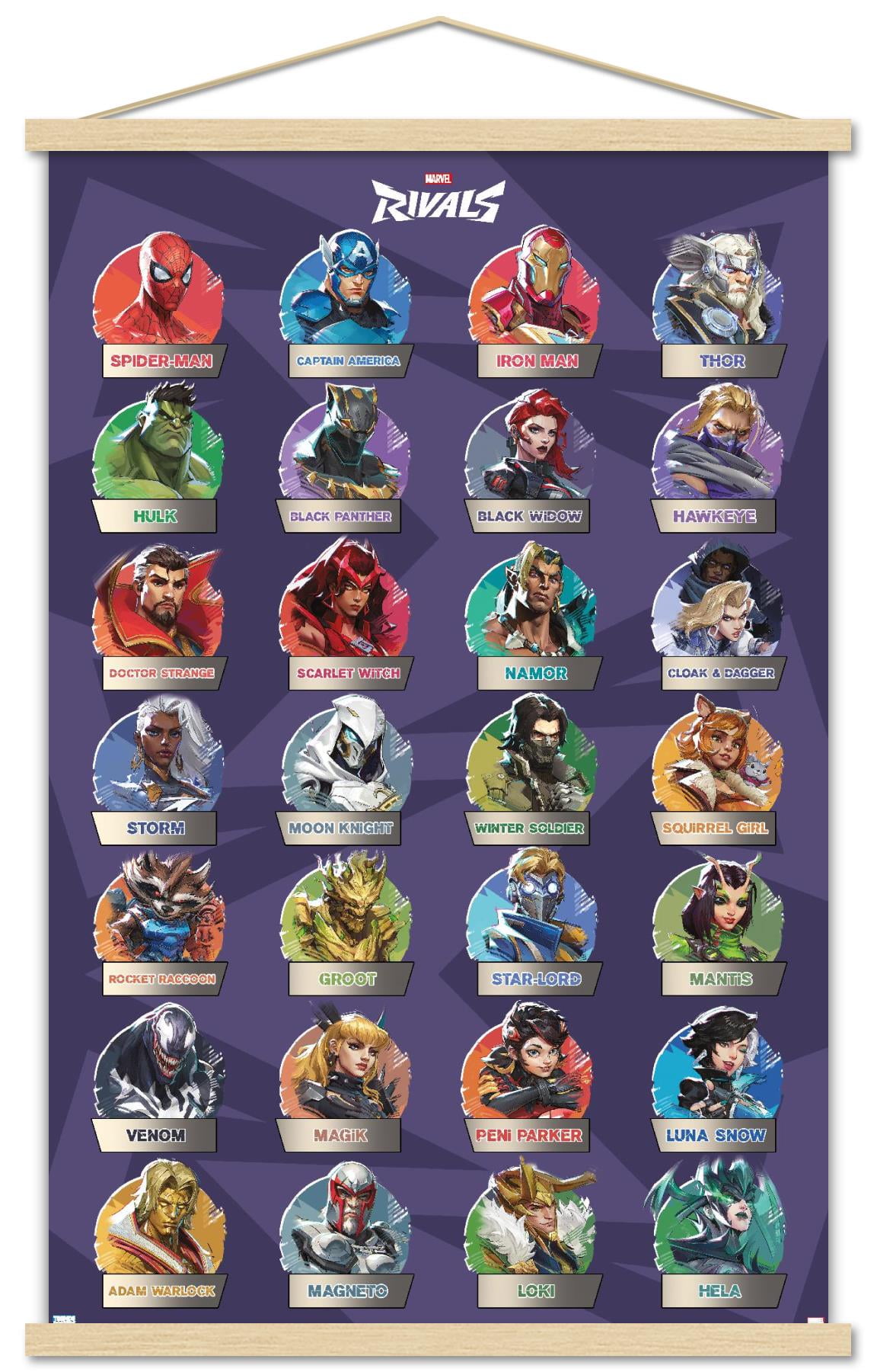 Marvel Rivals - Grid Wall Poster with Magnetic Frame, 22.375" x 34 ...