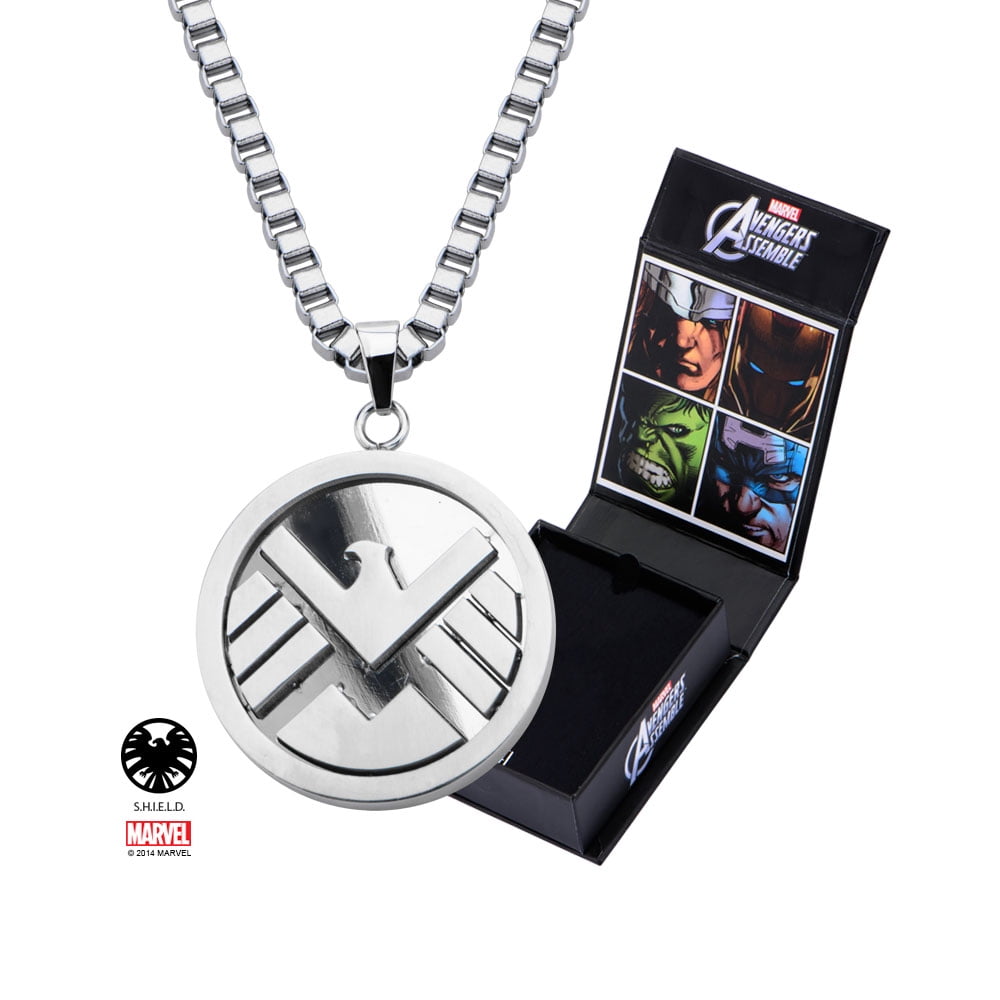 Marvel S.H.I.E.L.D. Stainless Steel 24" Chain Pendant Necklace ...