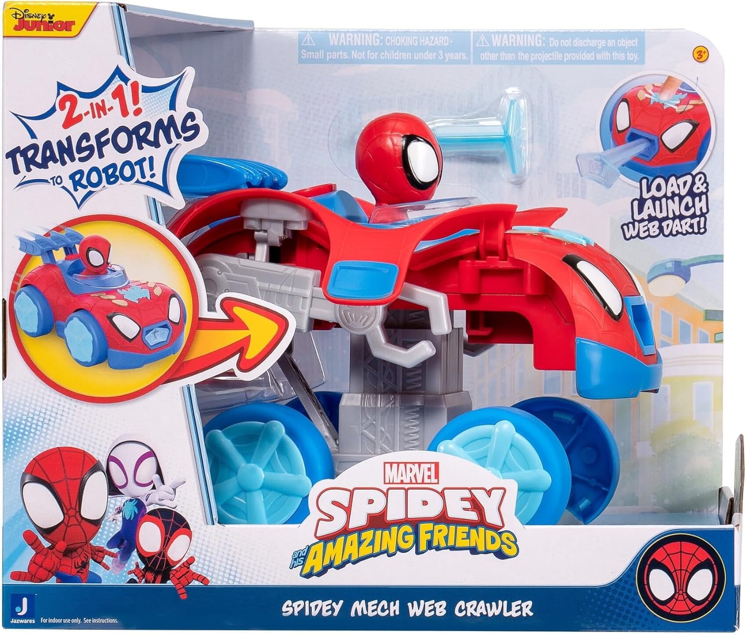 Marvel SPIDEY AND HIS AMAZING FRIENDS SPIDEY MECH WEB CRAWLER - 8-Inch ...