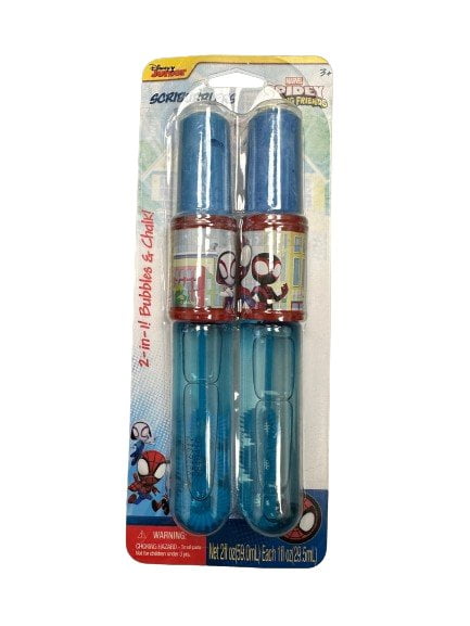 Marvel Scribubblers Chalk & Bubble Toy Spidey - Walmart.com