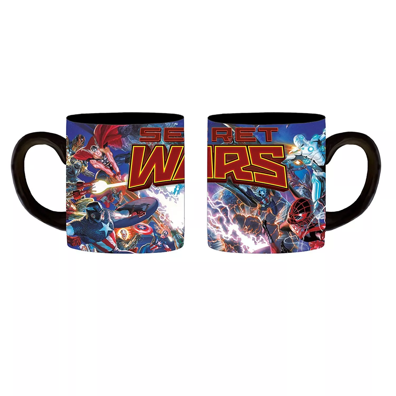 Marvel Secret Wars Ceramic Mug - 14 Oz Captain America, Spider Man ...