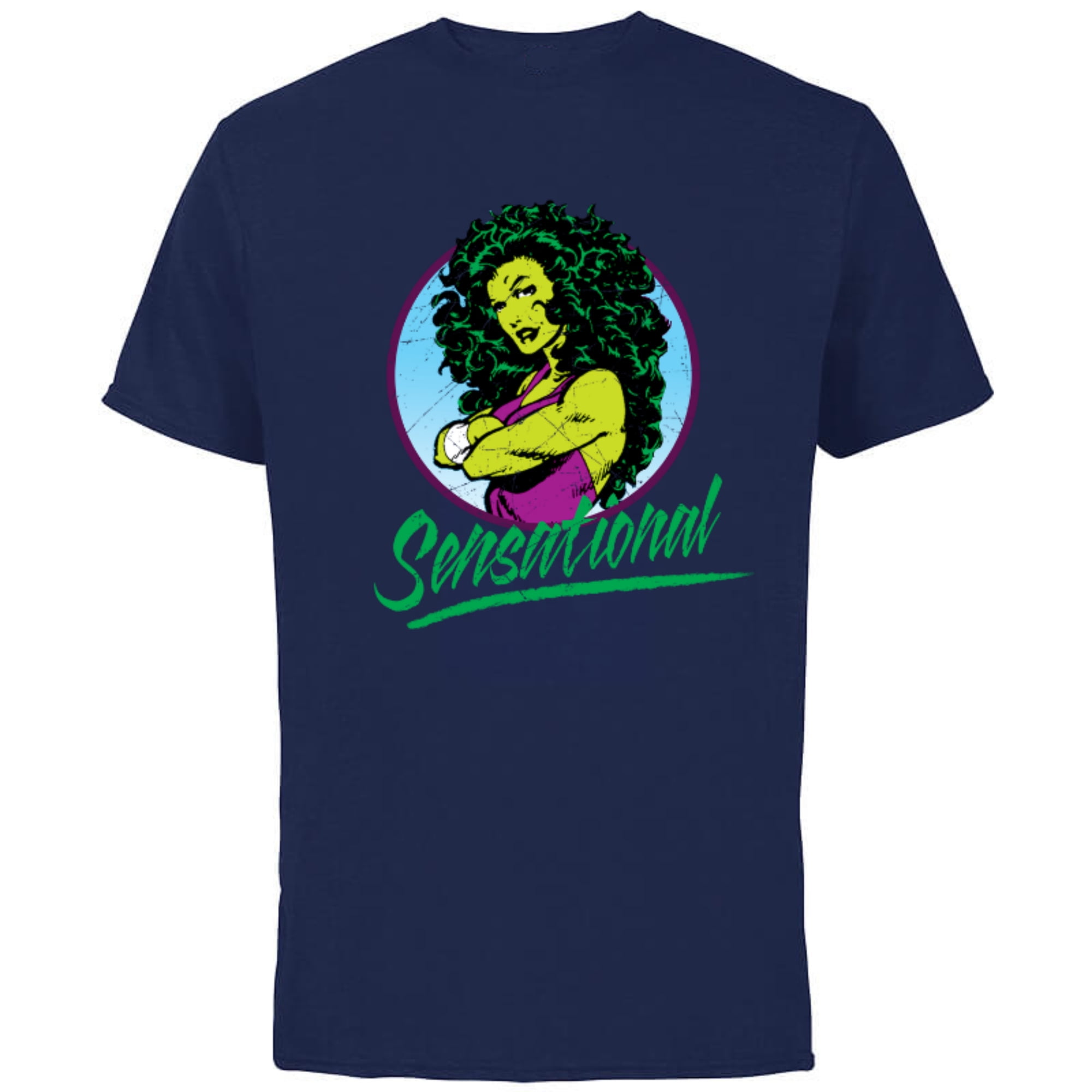 Marvel Sensational She-Hulk Retro Comic - Short Sleeve Cotton T-Shirt ...