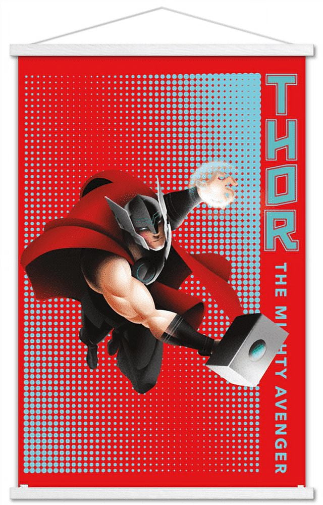 Marvel Shape of a Hero - Thor Wall Poster with Wooden Magnetic Frame ...