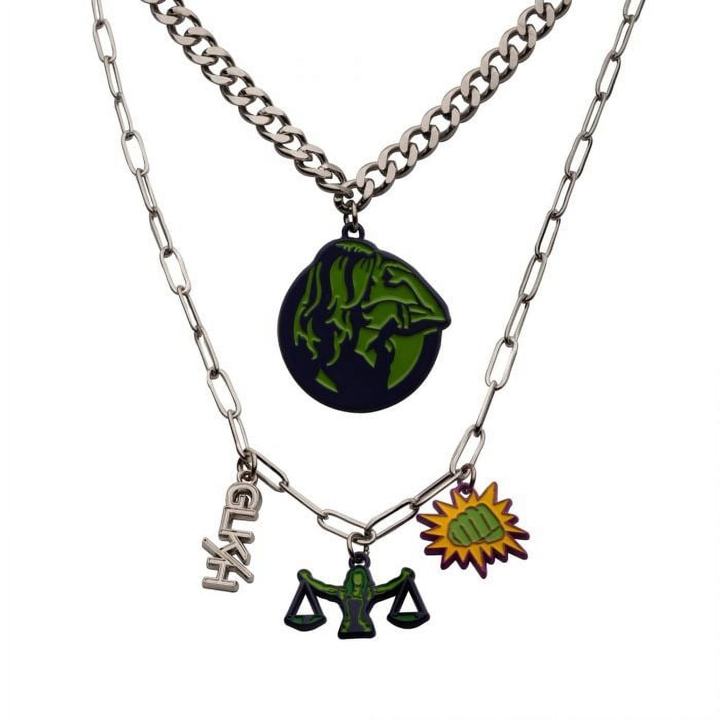 Marvel She-Hulk Charm Chain Set Necklace - Walmart.com