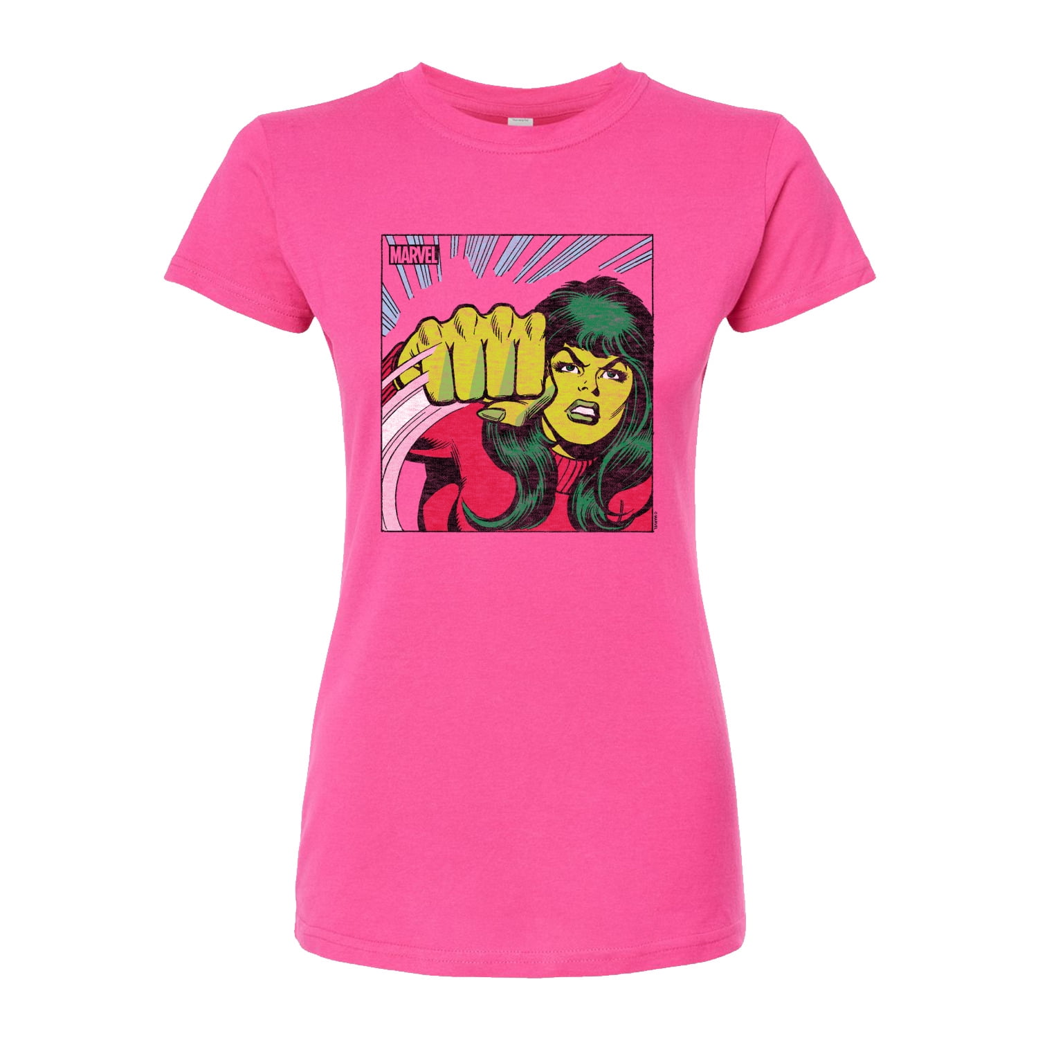 Marvel She Hulk - Comic Panel - Juniors Fitted Graphic T-Shirt ...