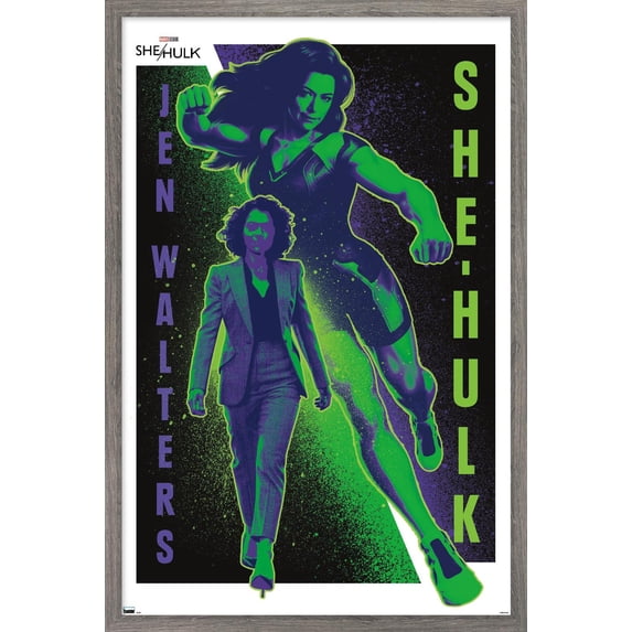 Marvel She-Hulk - Jen Walters Wall Poster, 14.725" x 22.375" Framed ...