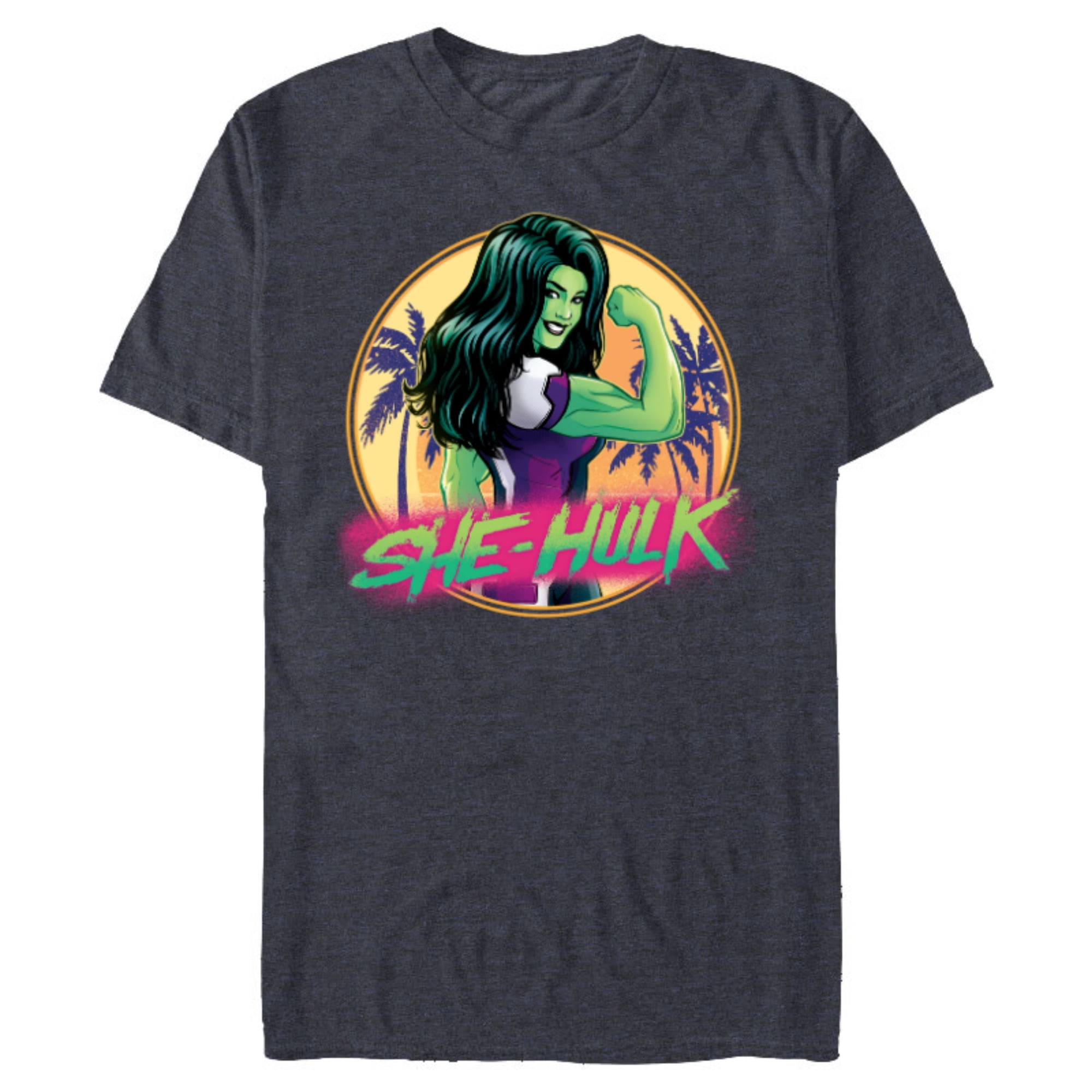 Marvel She-Hulk Jennifer Walters Palm Tree Flex - Short Sleeve Blended ...