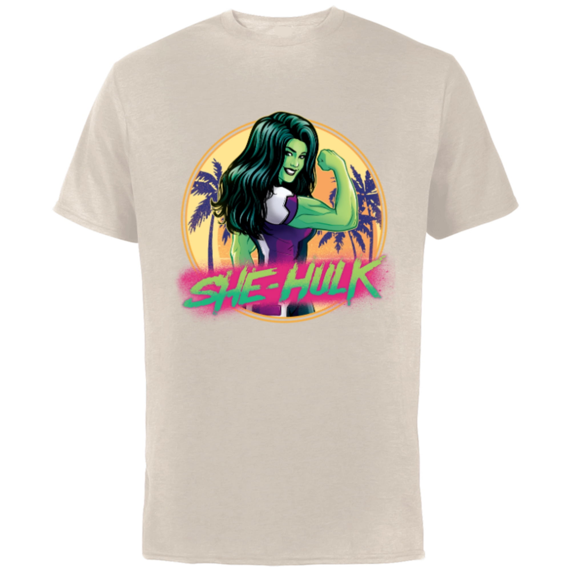 Marvel She-Hulk Jennifer Walters Palm Tree Flex - Short Sleeve Cotton T ...
