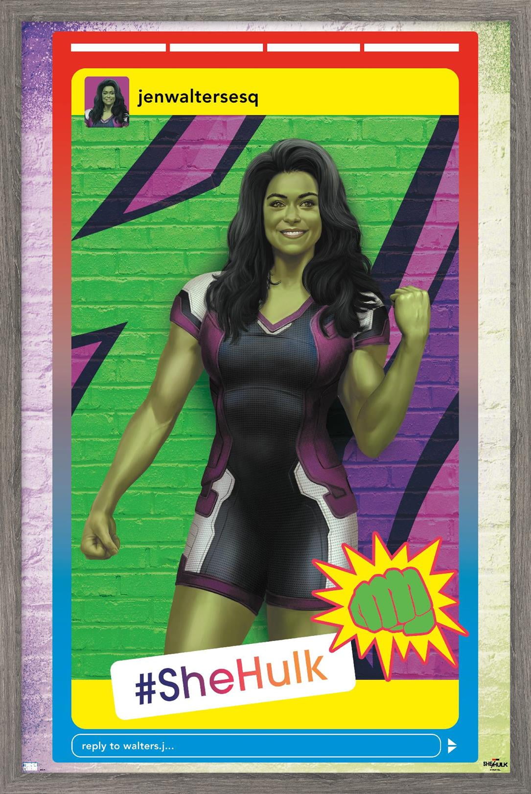 Marvel She-Hulk - Post Wall Poster, 22.375" x 34" Framed - Walmart.com
