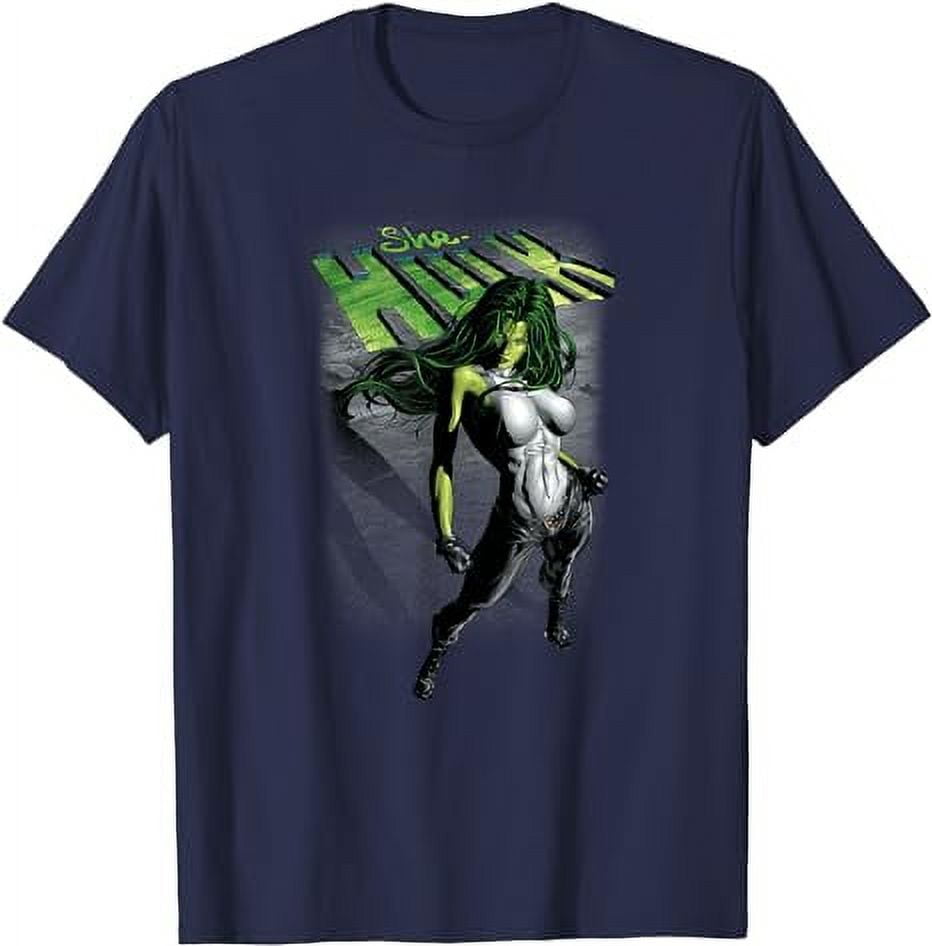 Marvel She-Hulk Shadow Comic Icon Pose T-Shirt - Walmart.com