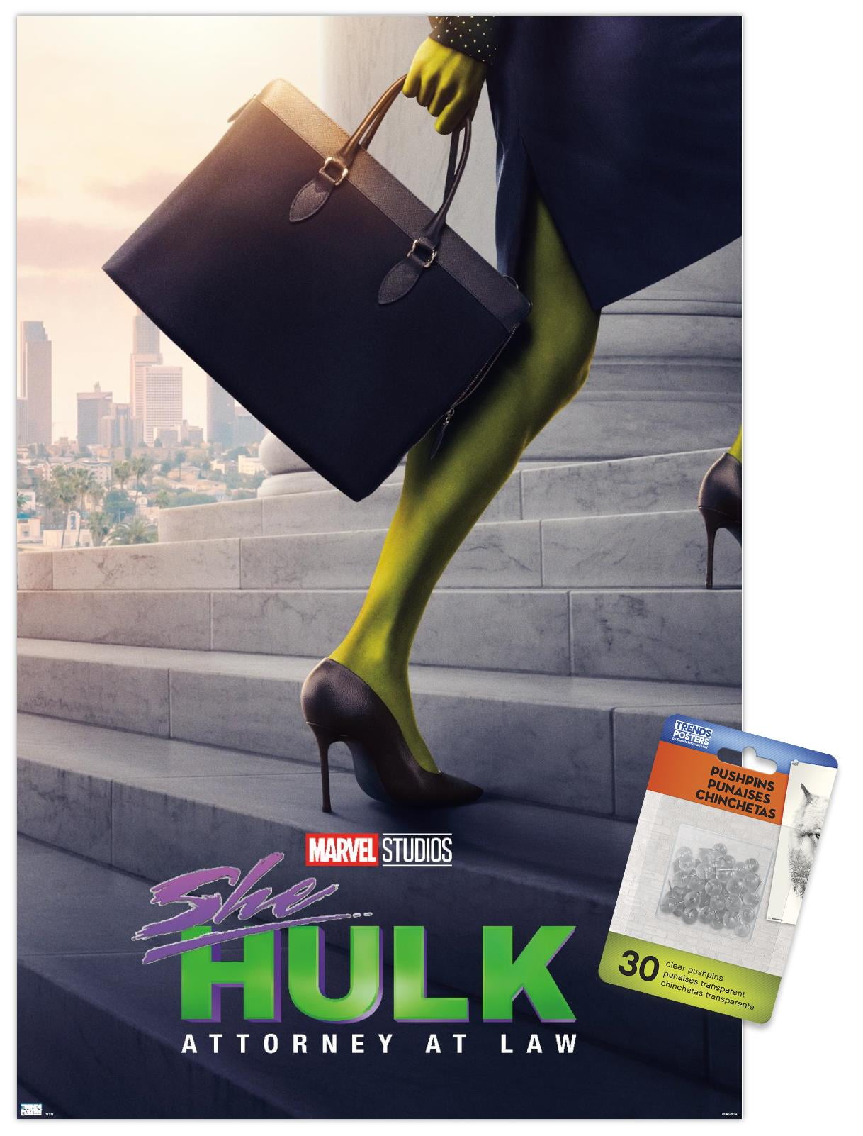 Marvel She-Hulk - Teaser One Sheet Wall Poster with Push Pins, 14.725 ...