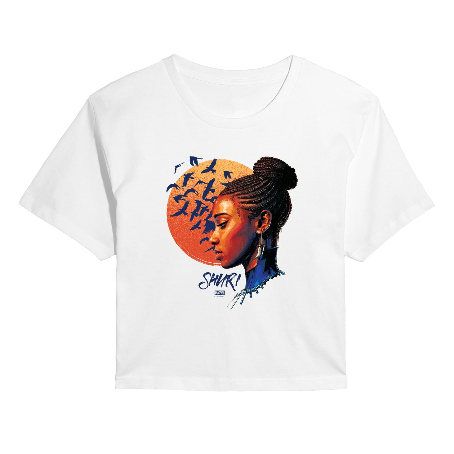 Marvel - Shuri Portrait - Juniors Cropped Graphic T-Shirt - Walmart.com