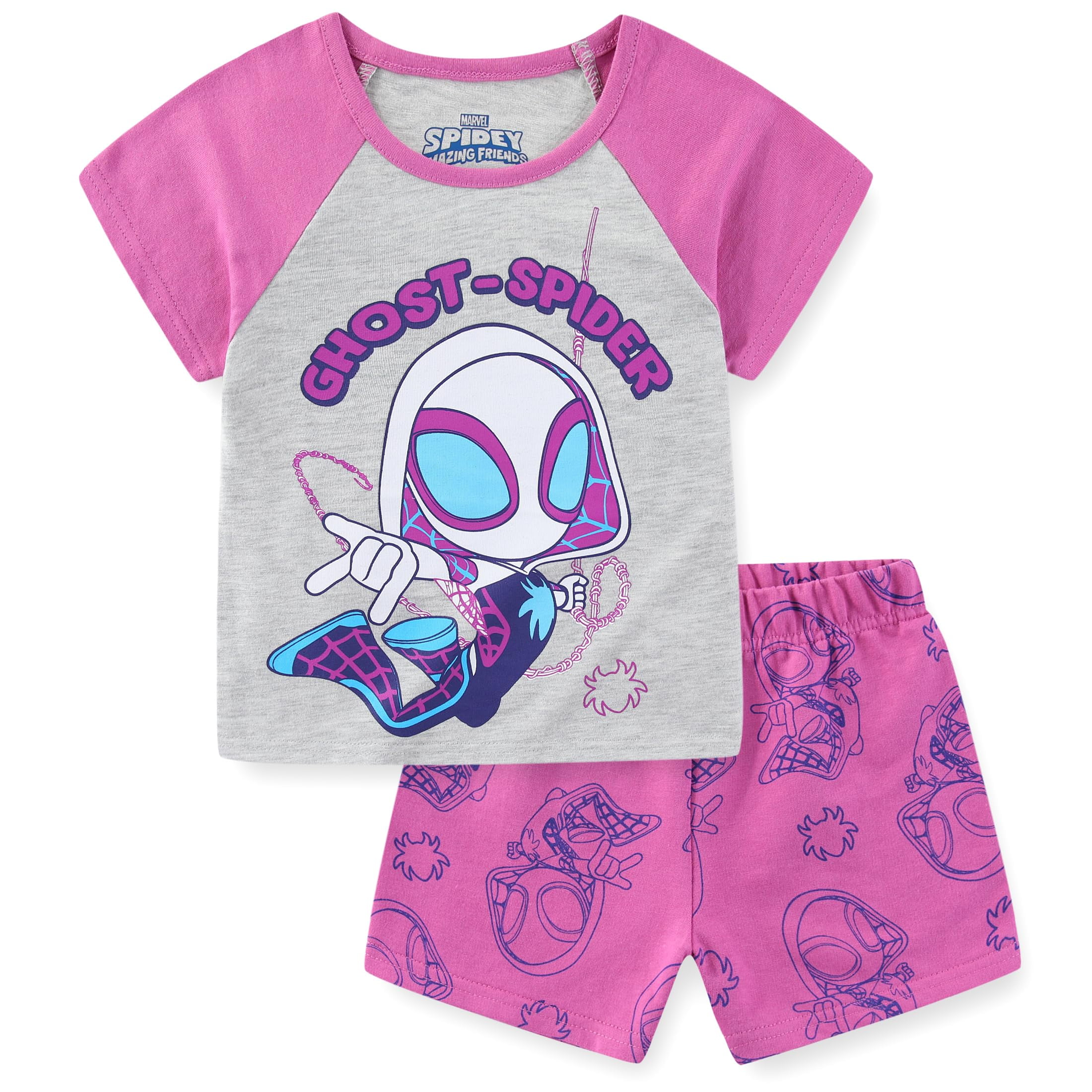 Marvel Spider-Gwen Ghost Spider Short Sleeve T-Shirt and Shorts Set ...
