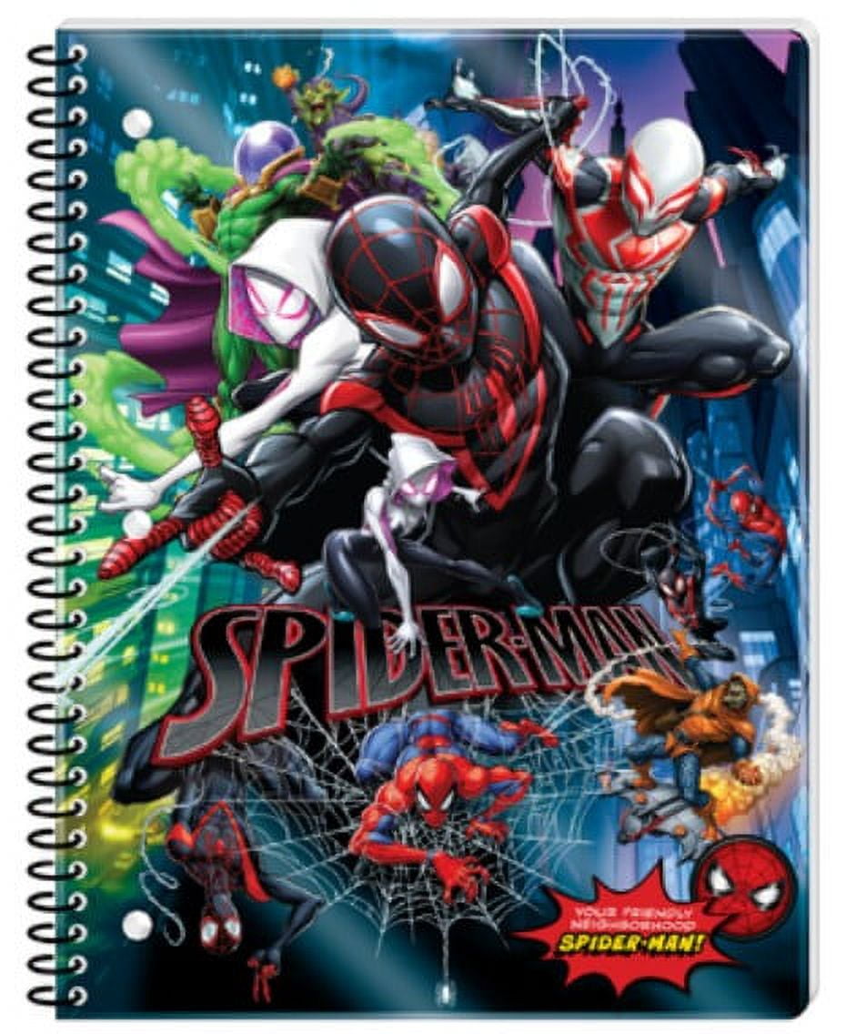 Marvel Spider-Man 1-Subject Spiral Notebook, Wide Ruled, 80 Sheets ...