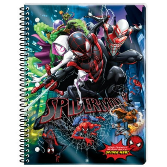 Marvel Spider-Man 1-Subject Spiral Notebook, Wide Ruled, 80 Sheets ...