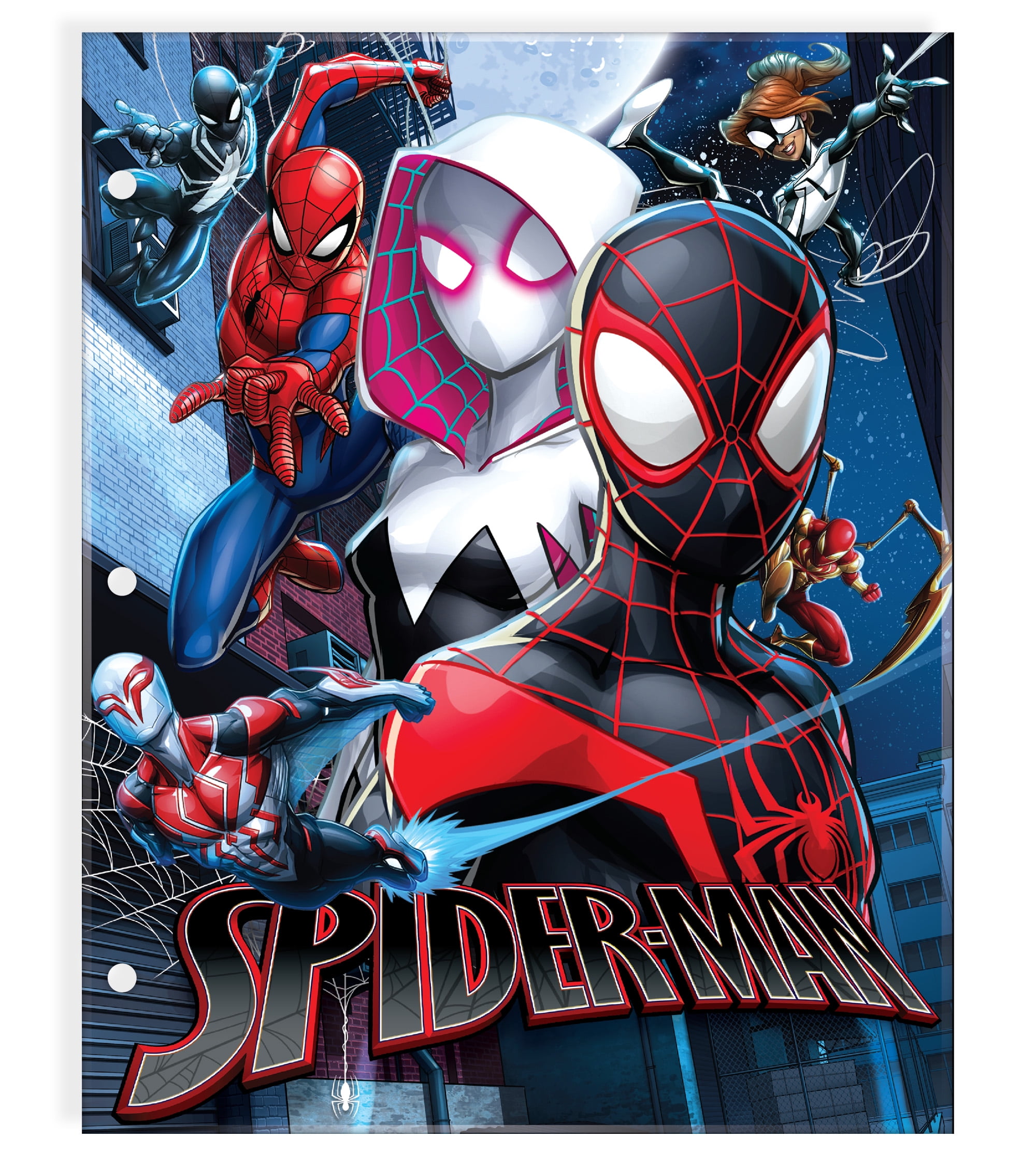Marvel Spider-Man 2-Pocket Paper Folder, 3-Hole Punch, 9.25" x 11.75 ...