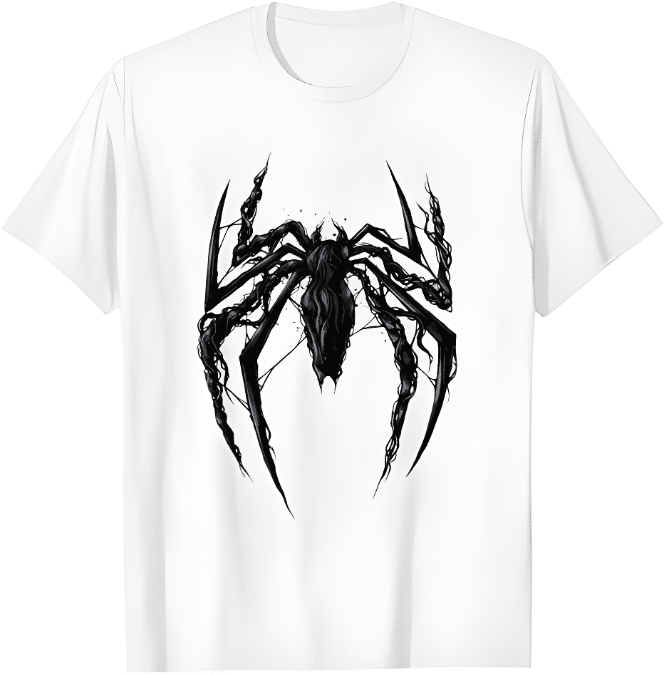 Marvel Spider-Man 2 Venomized Black Spider Chest Emblem Men Women T ...