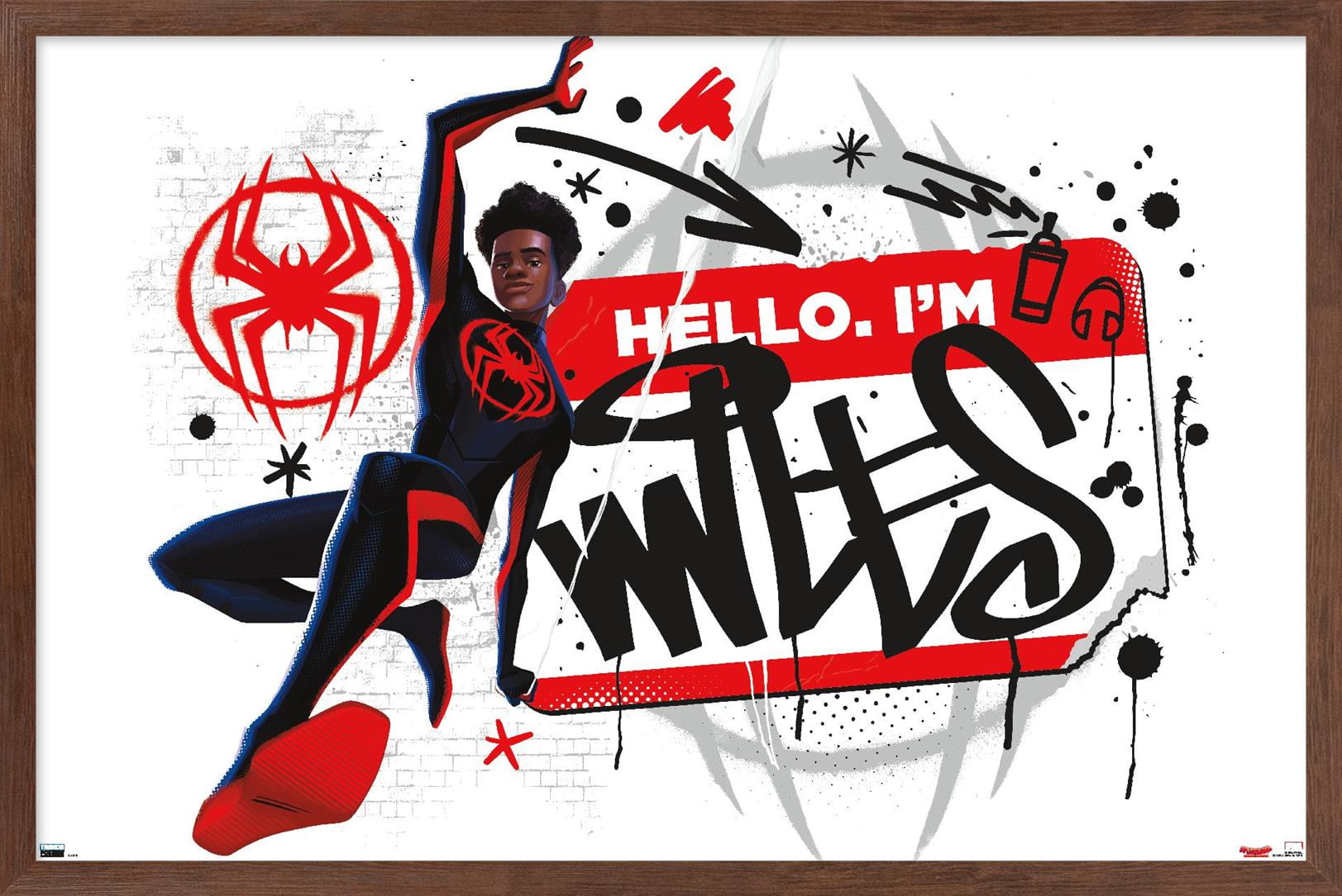 Marvel Spider-Man: Across the Spider-Verse - Hello I'm Miles Wall Poster, 22.375" x 34" Framed ...