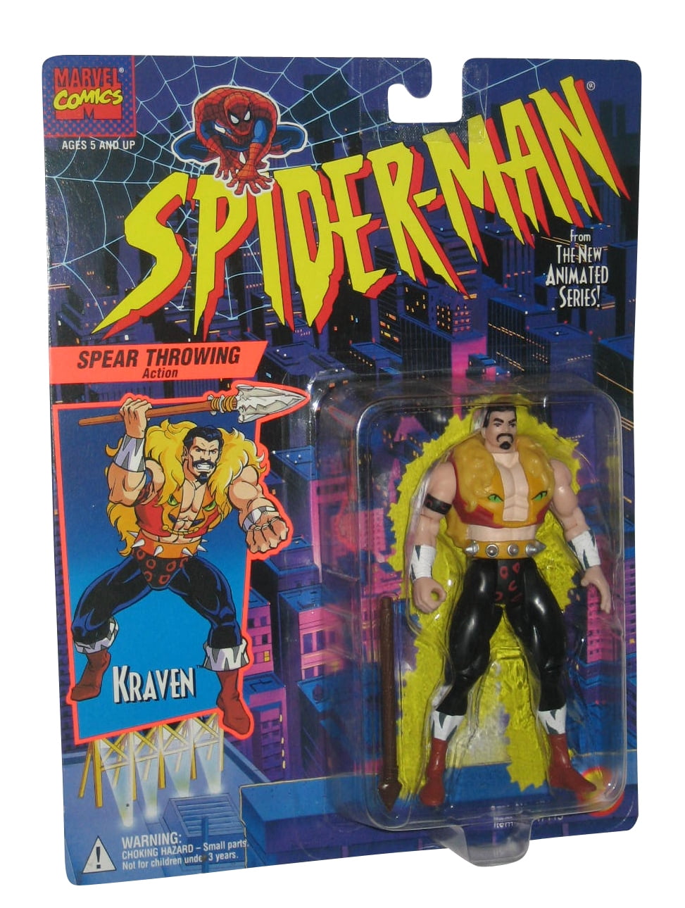 Marvel Spider-Man Animated Series Kraven Toy Biz Action Figure ...