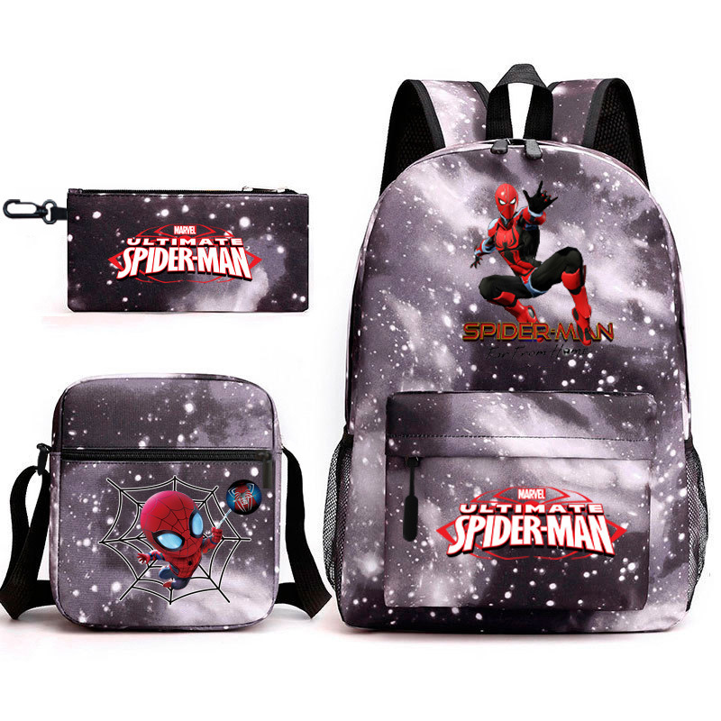 Marvel-Spider-Man Anime Backpacks Cartoon Laptop Backpack Daypack 3D ...