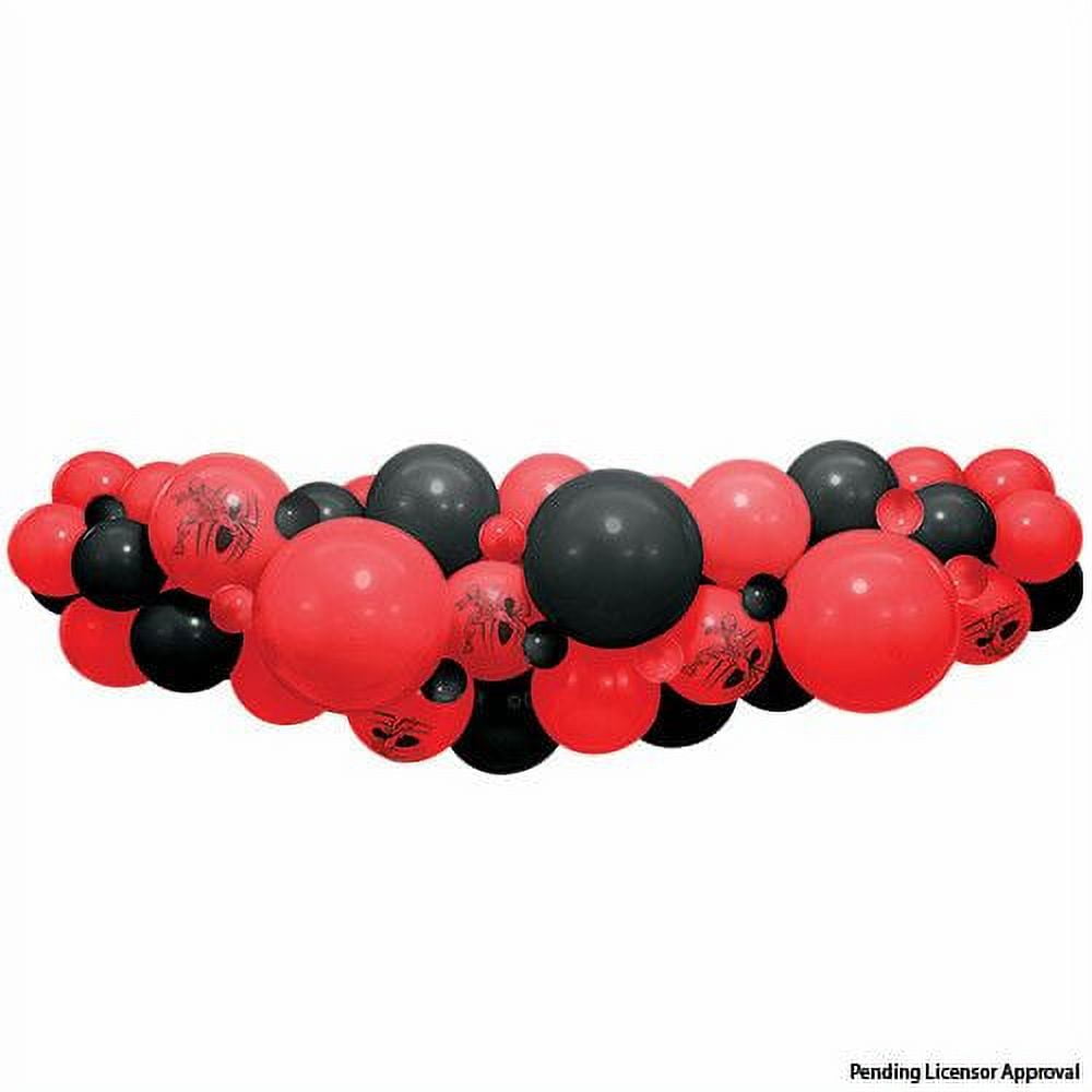 Marvel Spider-Man Balloon Red and Black 6-Foot All Occasion Latex ...
