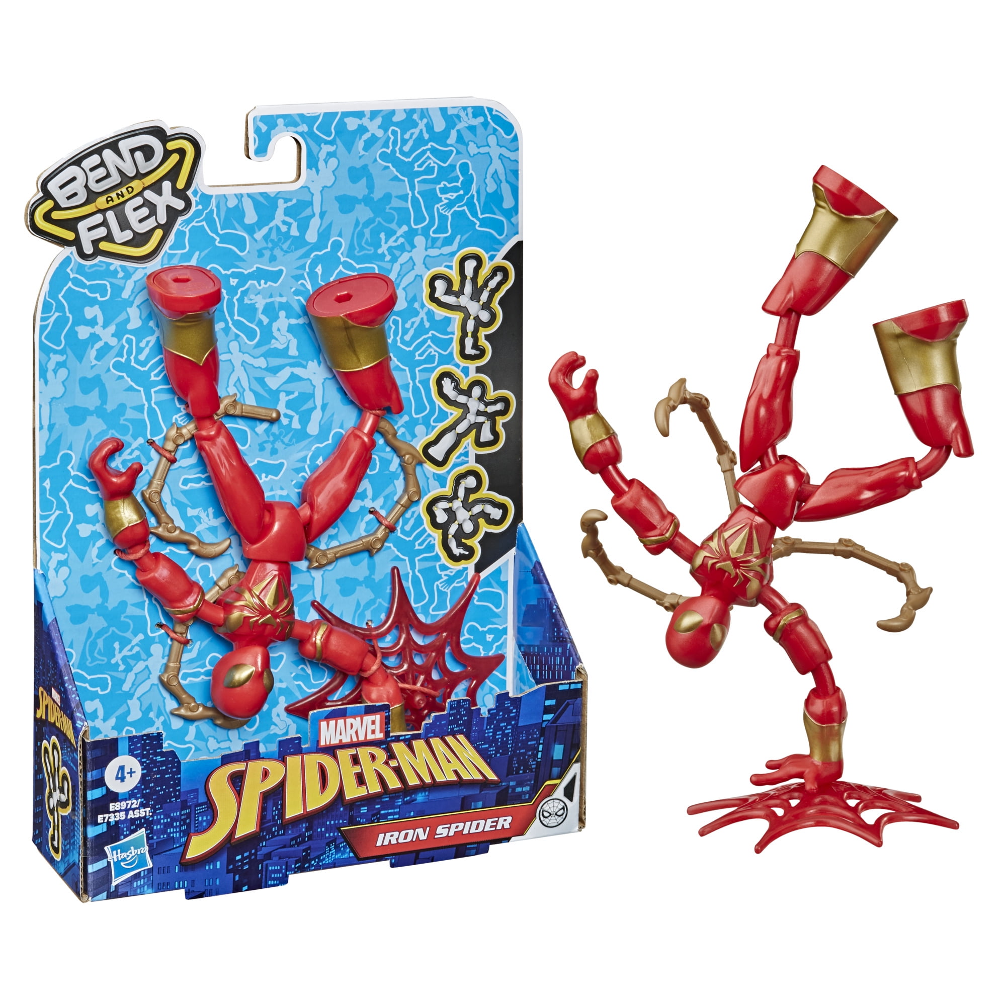 Spider-Man Bend & Flex Action Figure Toy - 6-Inch Flexible Poseable ...