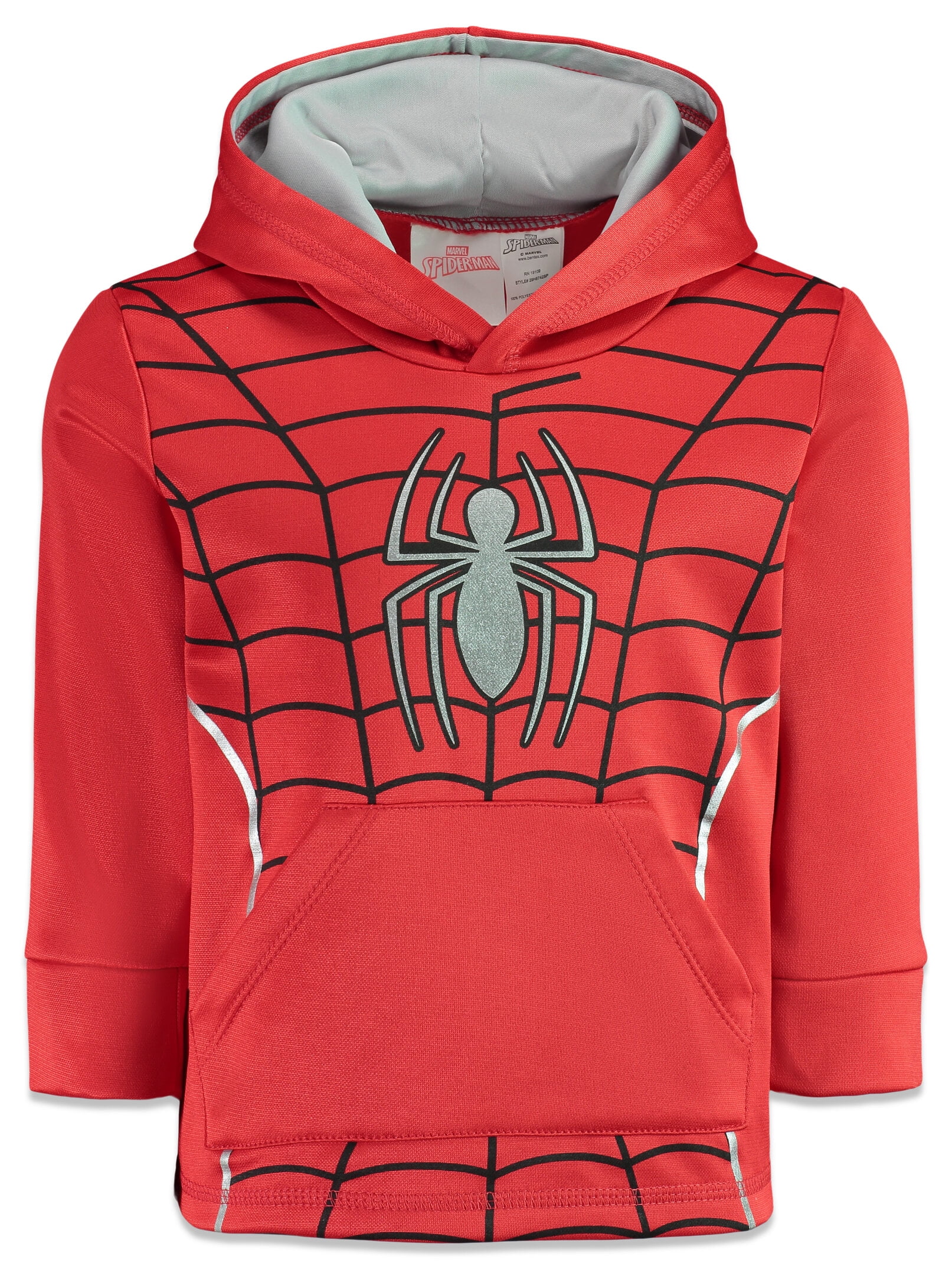 Marvel Spider-Man Big Boys Fleece Hoodie, Toddler to Big Kid Sweatshirt ...