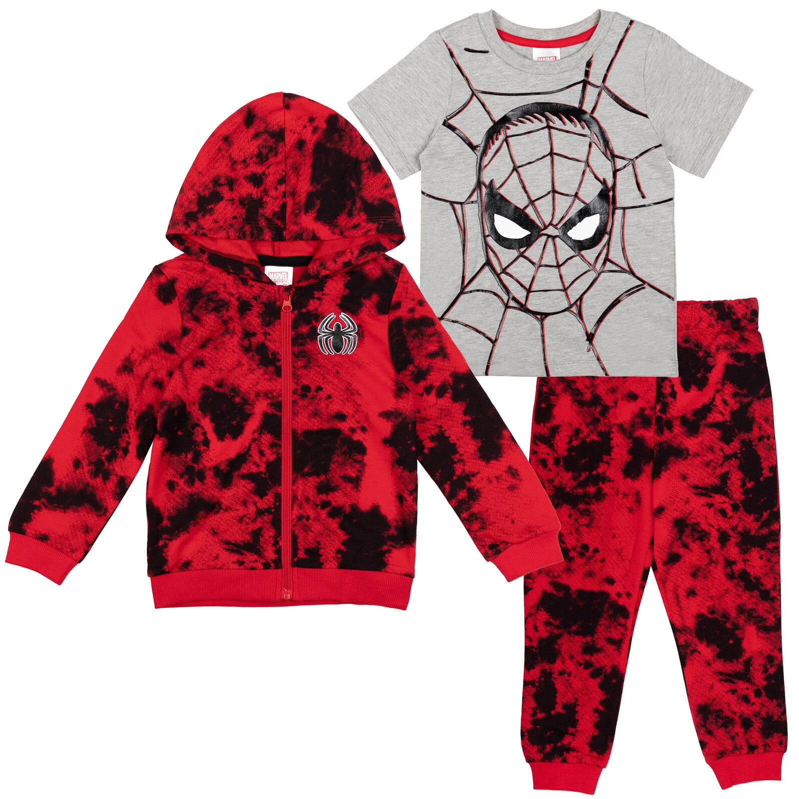 Marvel Avengers Spider-Man Spidey Clothes: Big Boys 3 Piece Hoodie, T ...