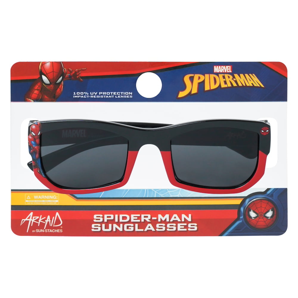 Marvel Spider-Man Black Red Kids Sunglasses - UV 400 Protection ...