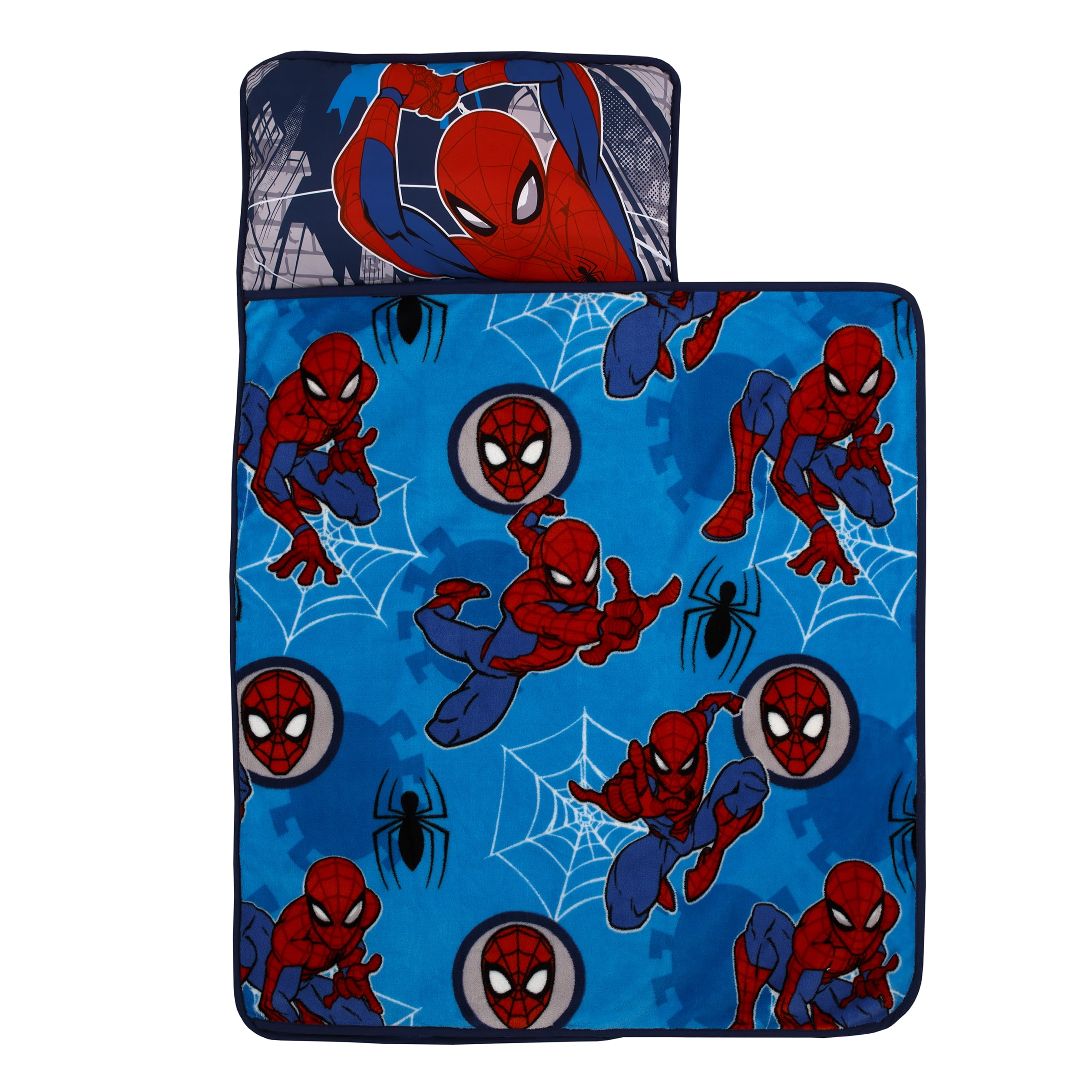 Marvel Spider-Man Blue, Red, Multi-Color Spider-Man Preschool Nap Mat ...