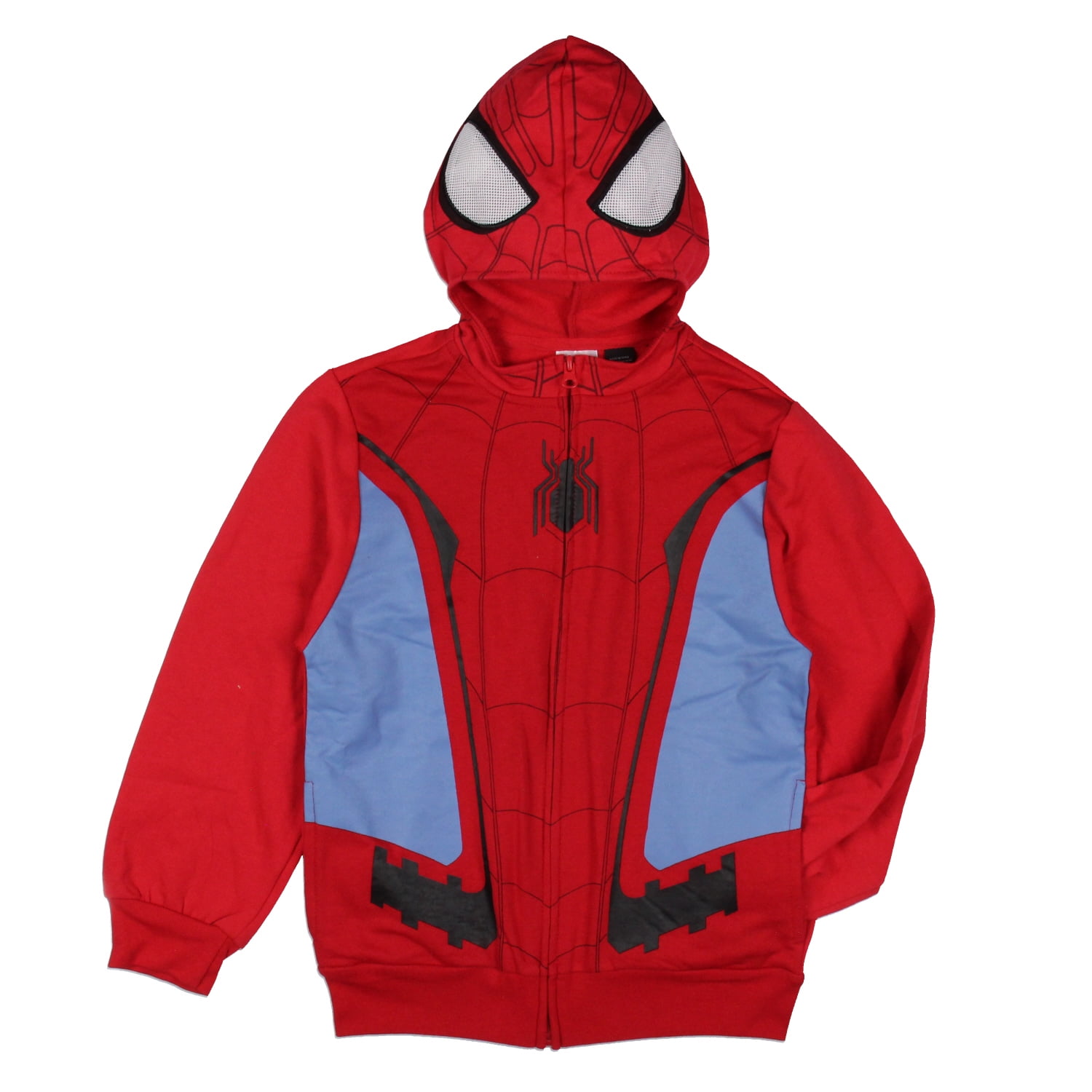Marvel Spider-Man Boys' Spidey Suit Costume Full-Zip Mask Hoodie ...