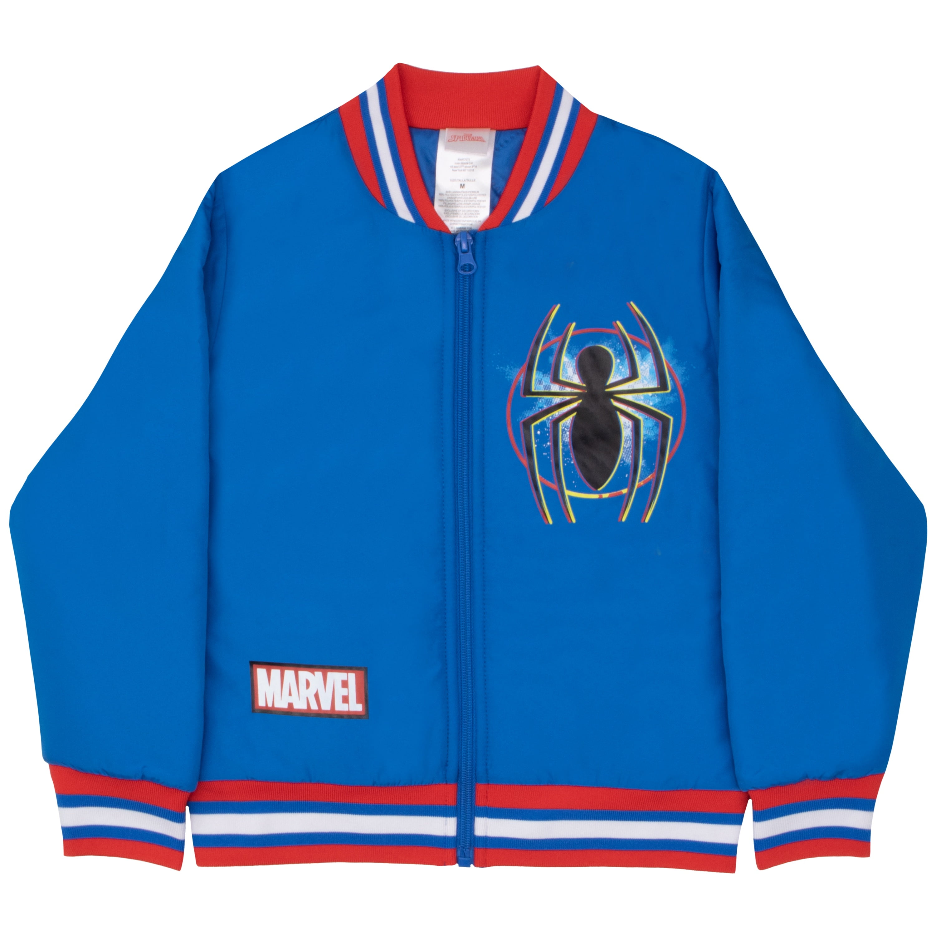 Marvel Spider-Man Boys Varsity Bomber Jacket - Zip-Up Peter Parker ...