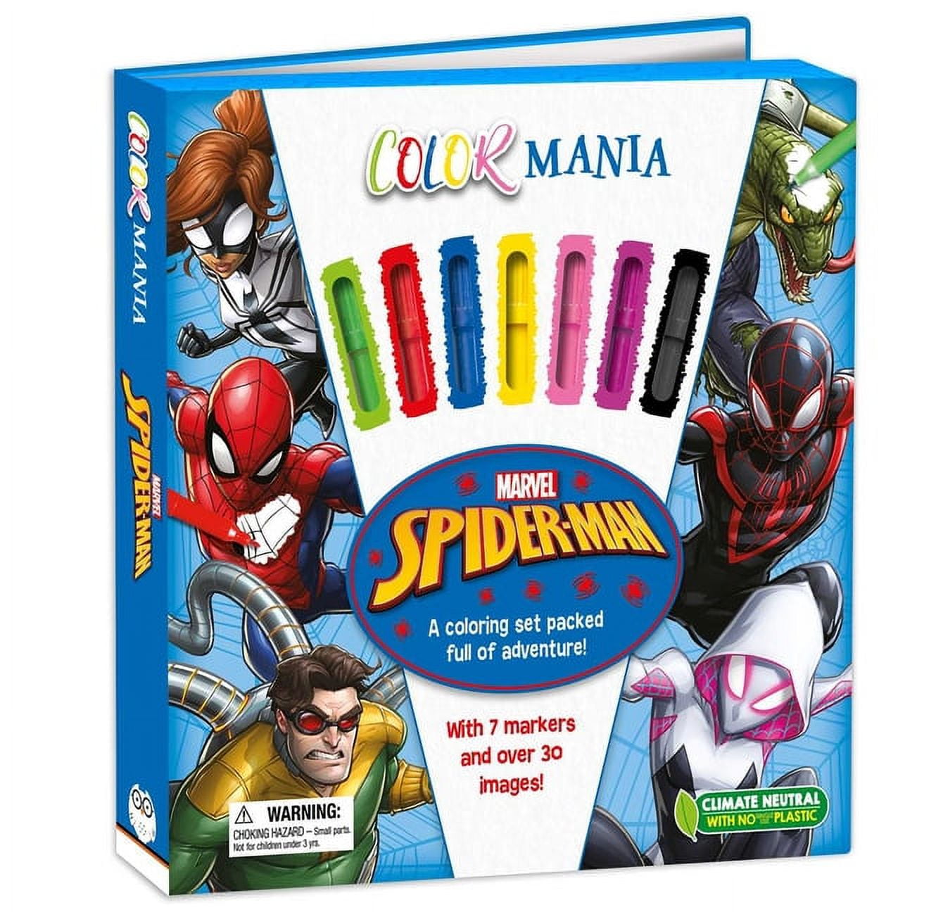 Marvel Spider-Man: Colormania: with 7 Felt Tip Pens and 30 Pages of ...