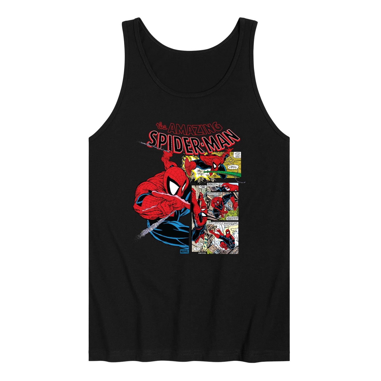 Marvel - Spider-Man Comic Panel Portrait - Men's Sleeveless Graphic ...