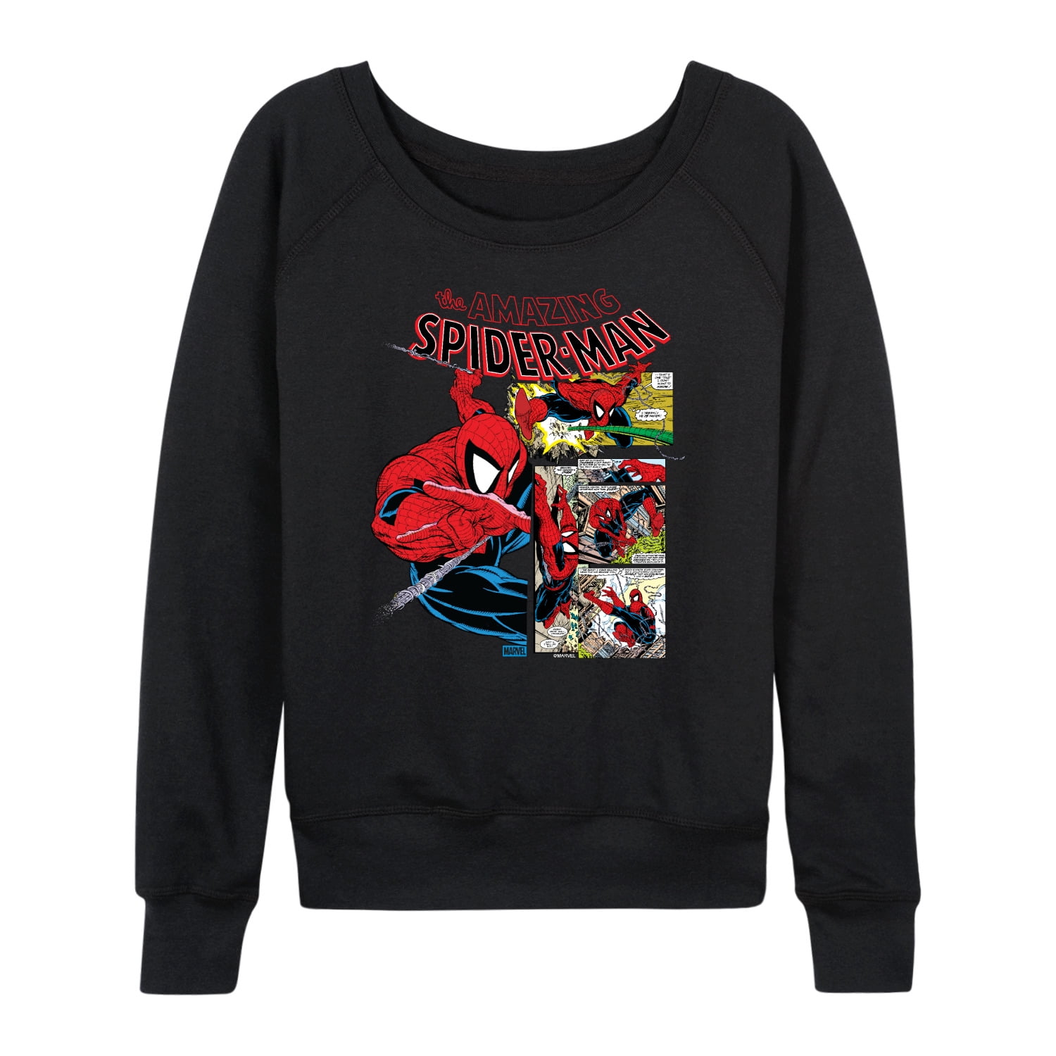 Marvel - Spider-Man Comic Panel Portrait - Women's French Terry Long ...