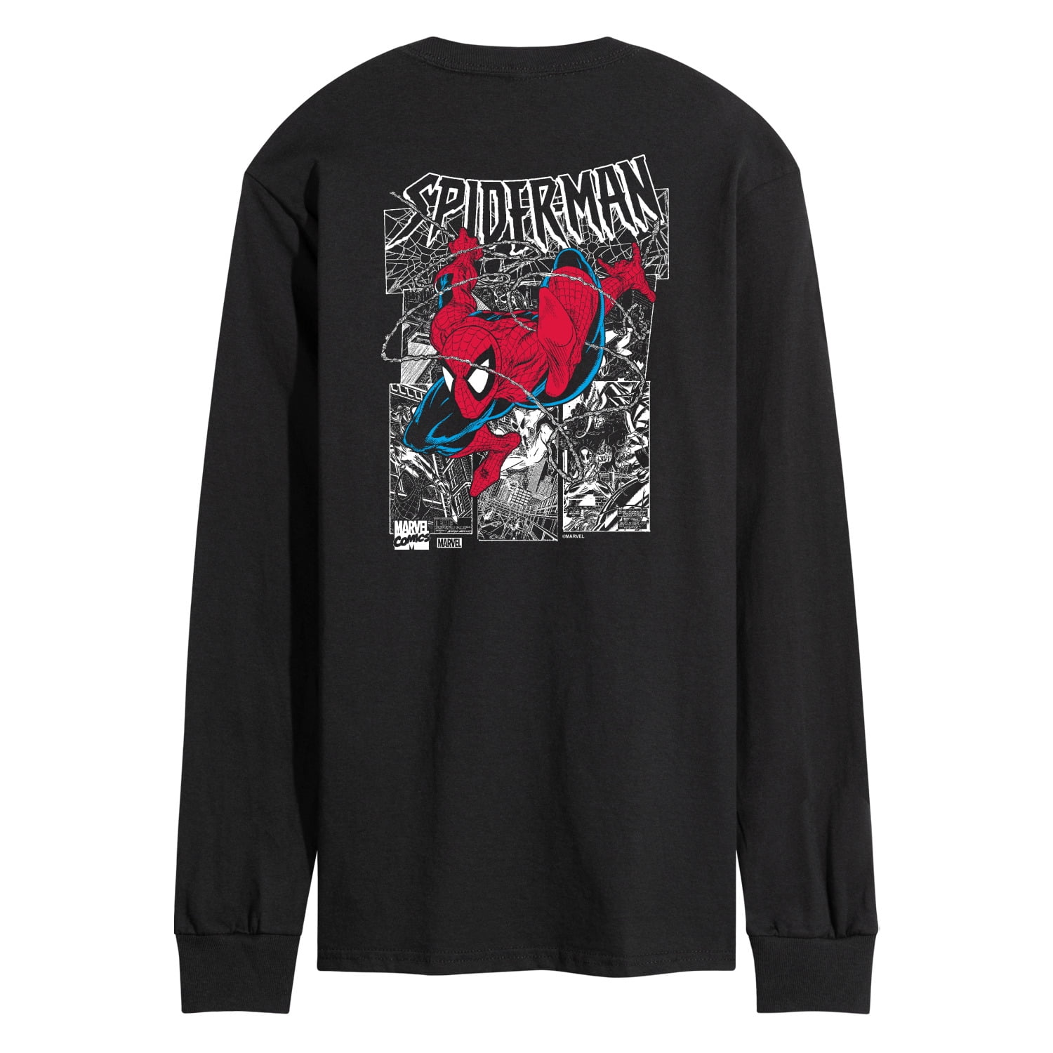 Marvel Spider-Man - Comic Panels - Men's Long Sleeve Graphic T-Shirt ...