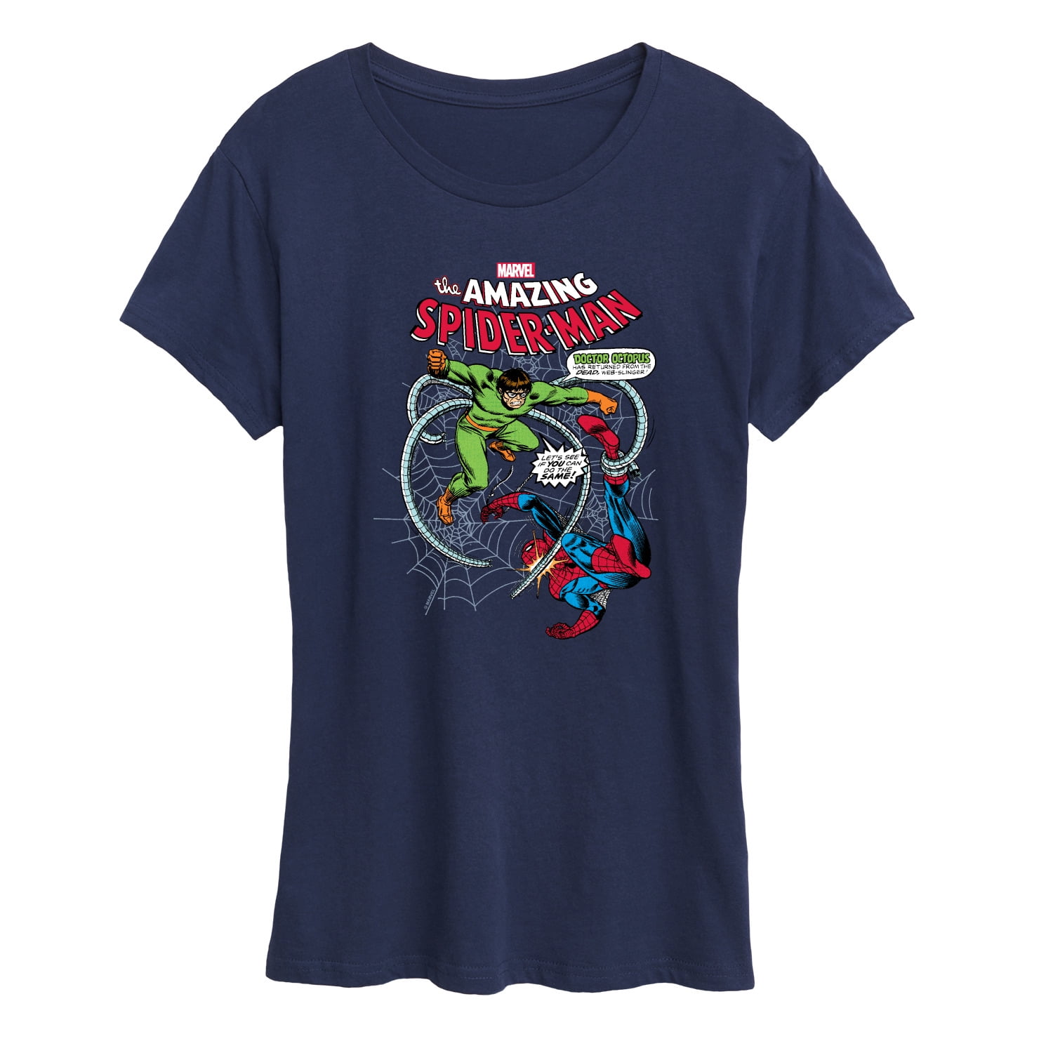 Marvel Spider-Man - Fighting Doc Ock - Ladies Short Sleeve Graphic T ...